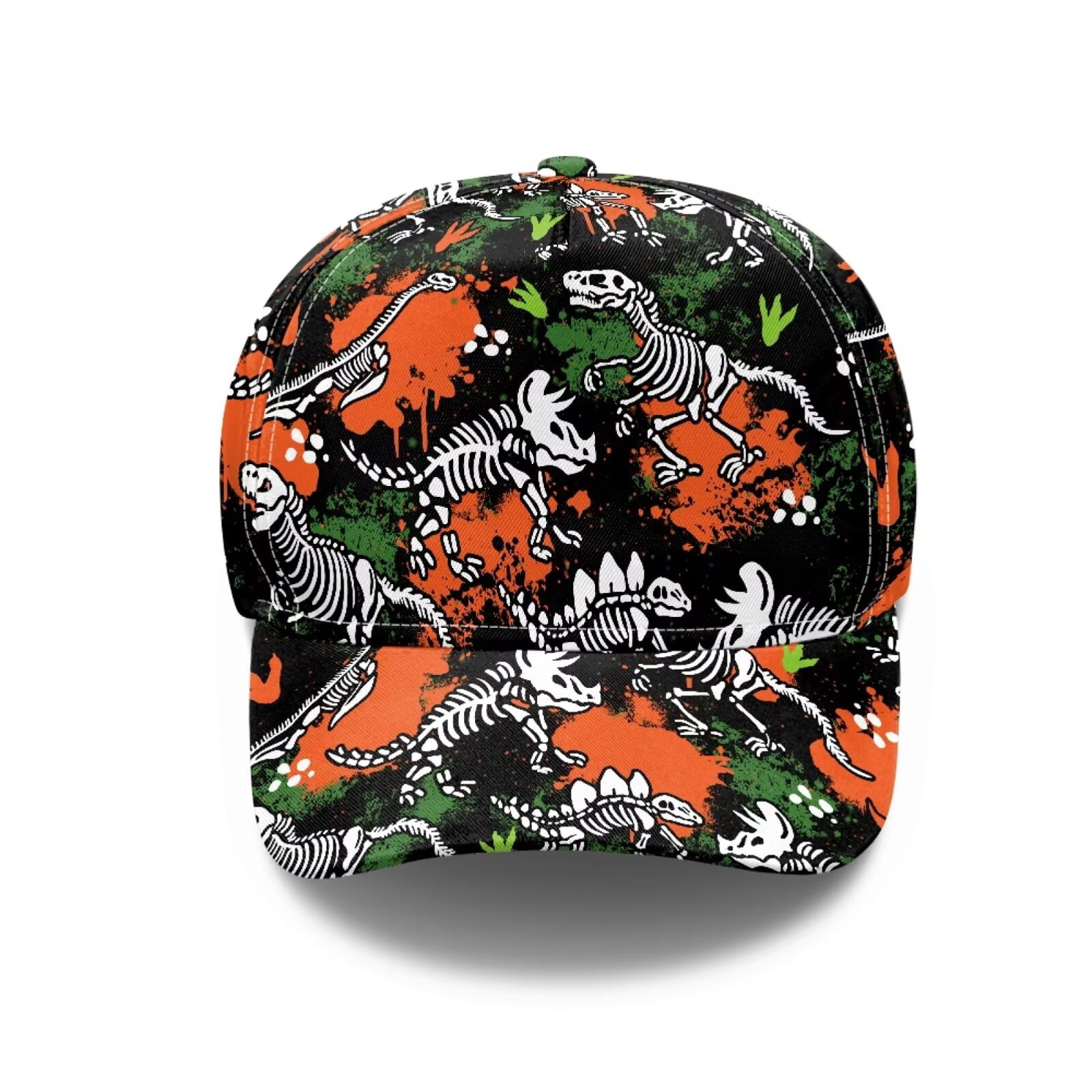 Chririnla Classic Dad Hat with Dinosaur Skeleton Print, Adjustable ...