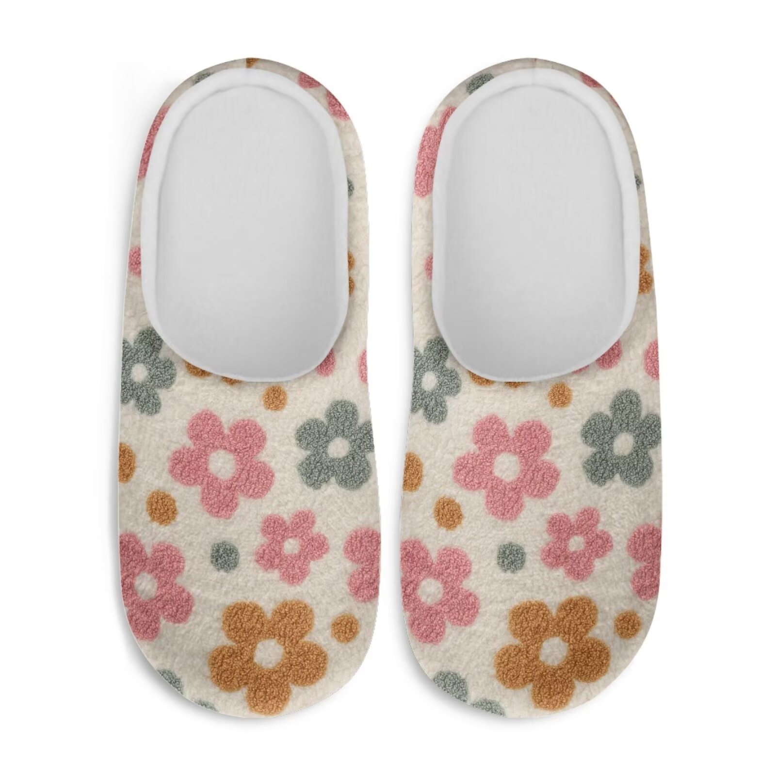 Chririnla Classic Flowers Women's Cozy Slipper Socks Soft Plush Fuzzy ...