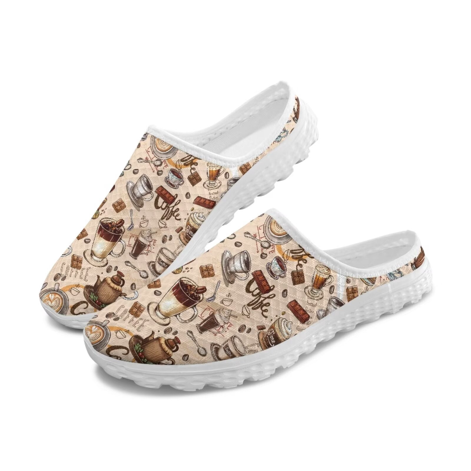Chririnla Coffee Chocolate Womens Shoes Mule Walking Sport Backless ...