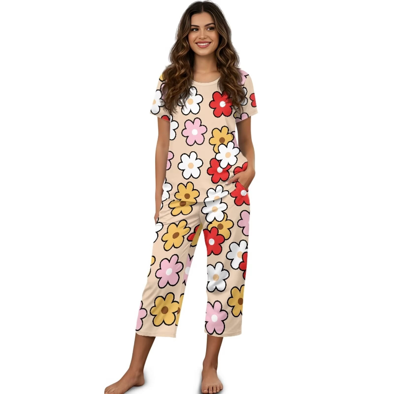 Chririnla Colorful Hippie Flower Lounge Sets for Women Plus Size ...