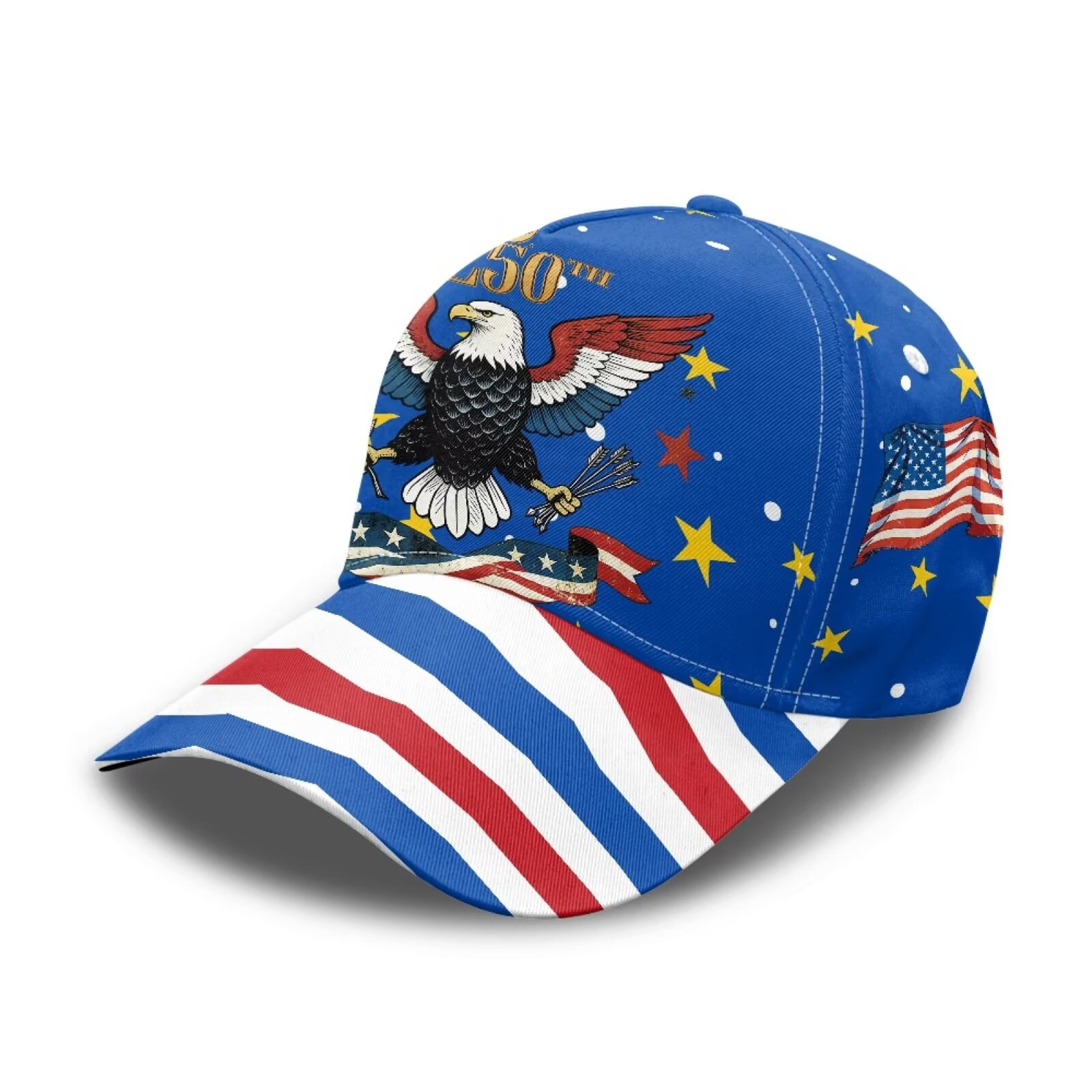 Chririnla Eagle American Flag Trucker Hat for Men & Women 250th USA ...