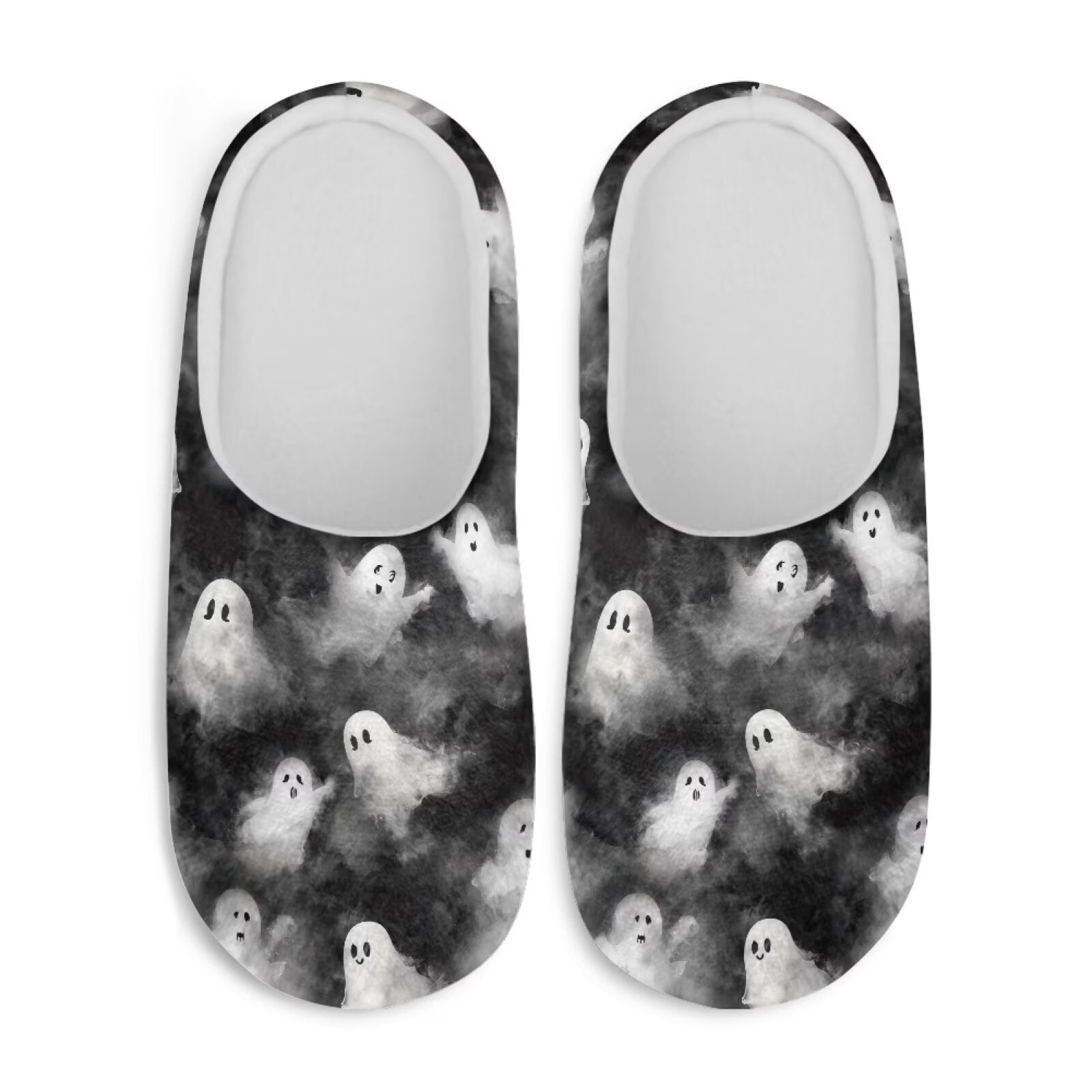 Chririnla Flame Ghost Halloween Winter Slippers Warm Cozy Comfort Sole ...