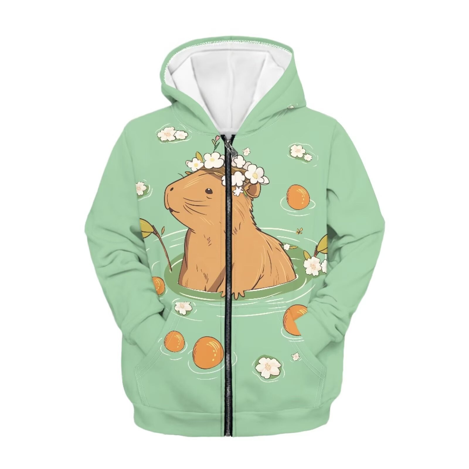 Chririnla Galaxy Axolotl Girls Zip Up Hoodie Lightweight Comfy Long Sleeve with Pockets Casual ...