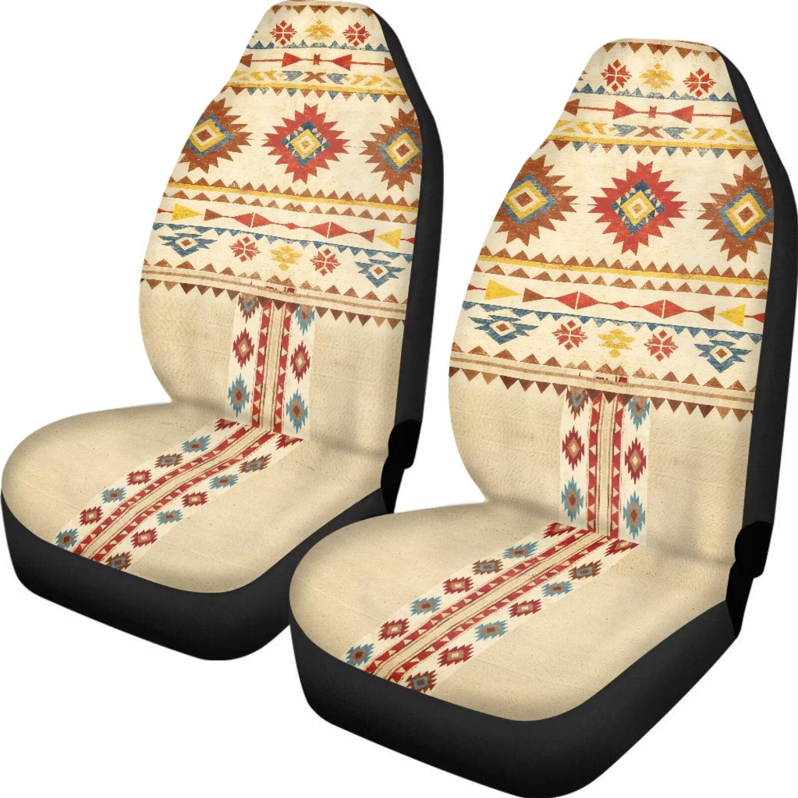 Chririnla Geometric Auto Front Seat Cover 2 Pcs Set Aztec Native Car ...