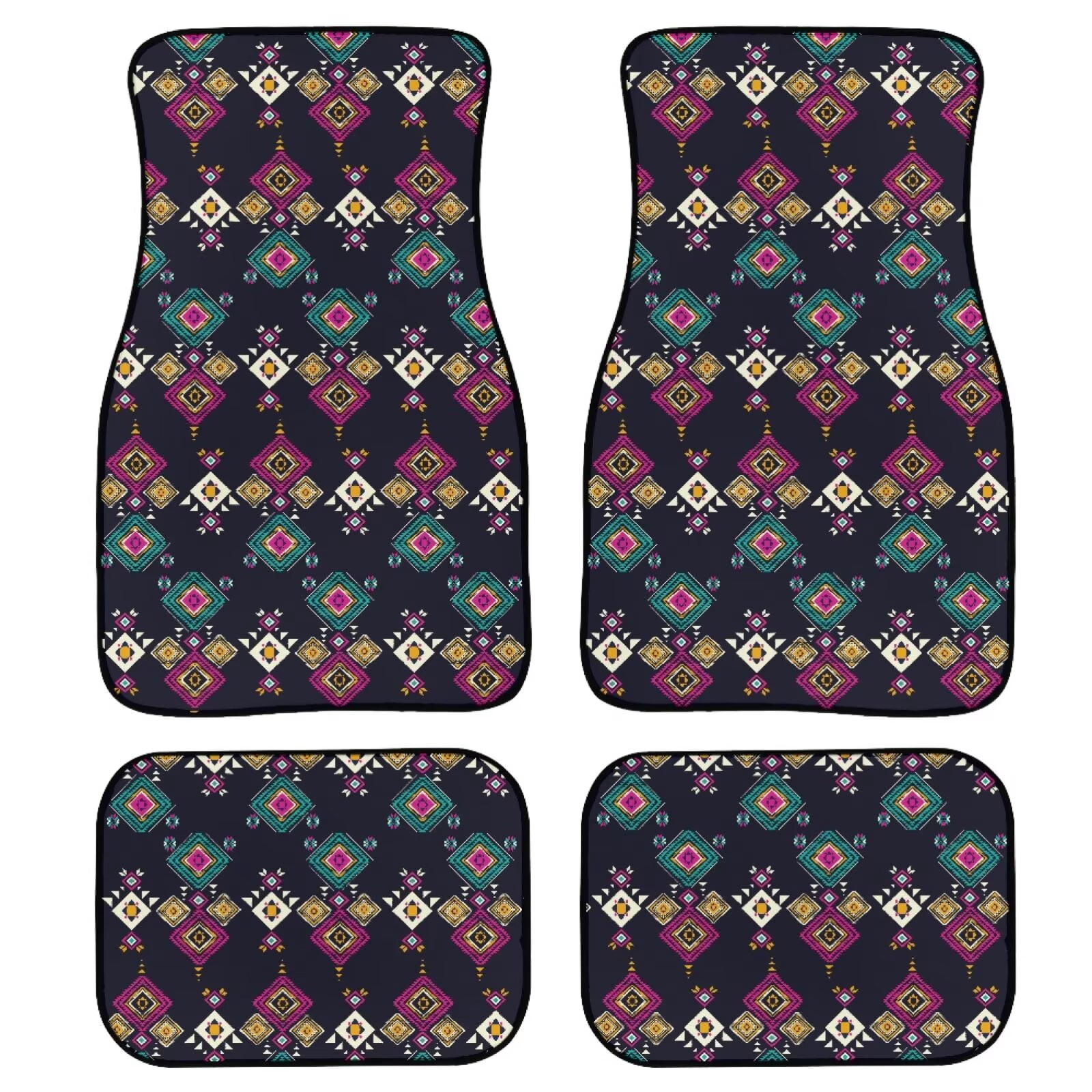 Chririnla Geometric Car Floor Mats Navajo Tribal Automotive Front Back ...