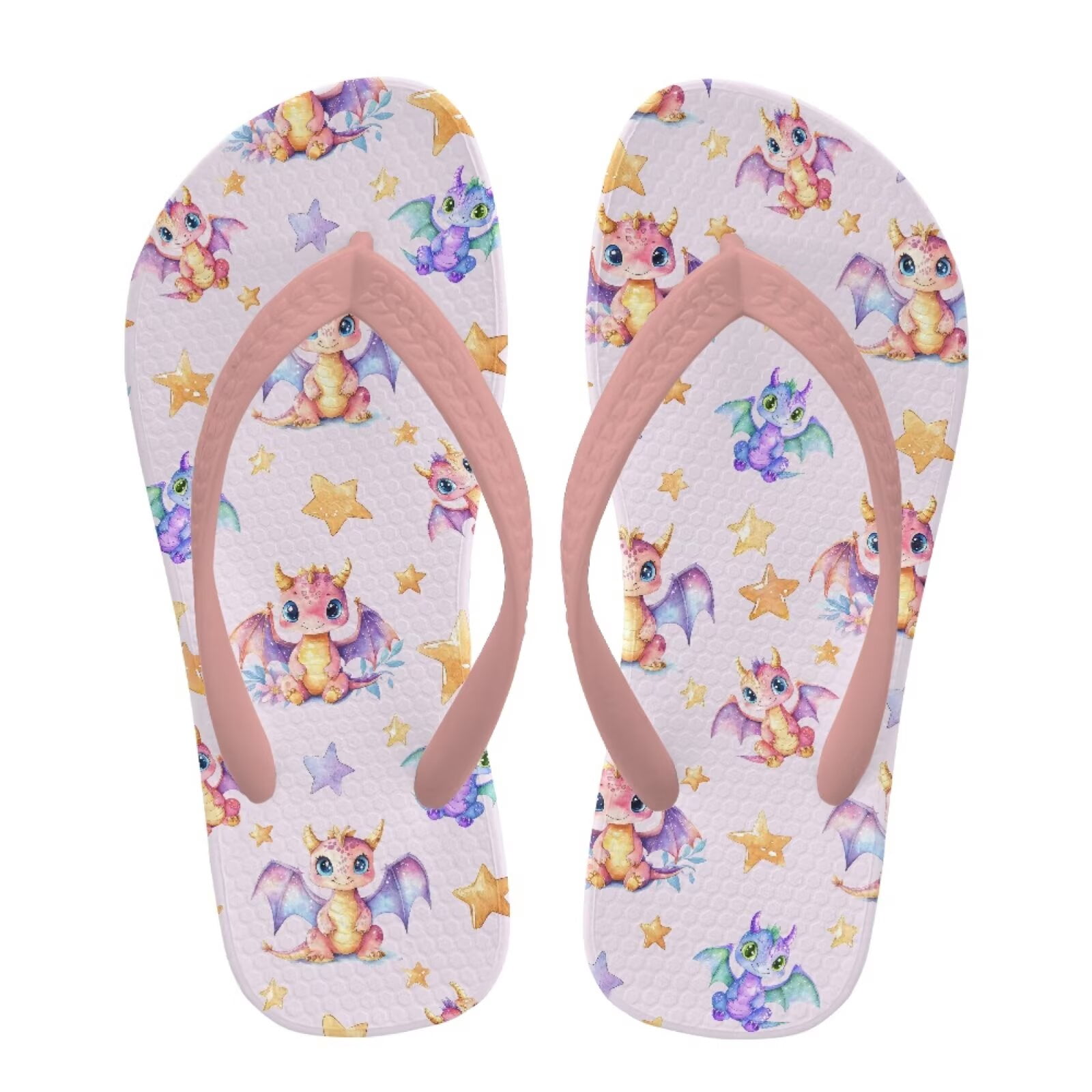 Chririnla Girls and Boys Cool Dragon Star Print Flip Flops Summer Thong ...