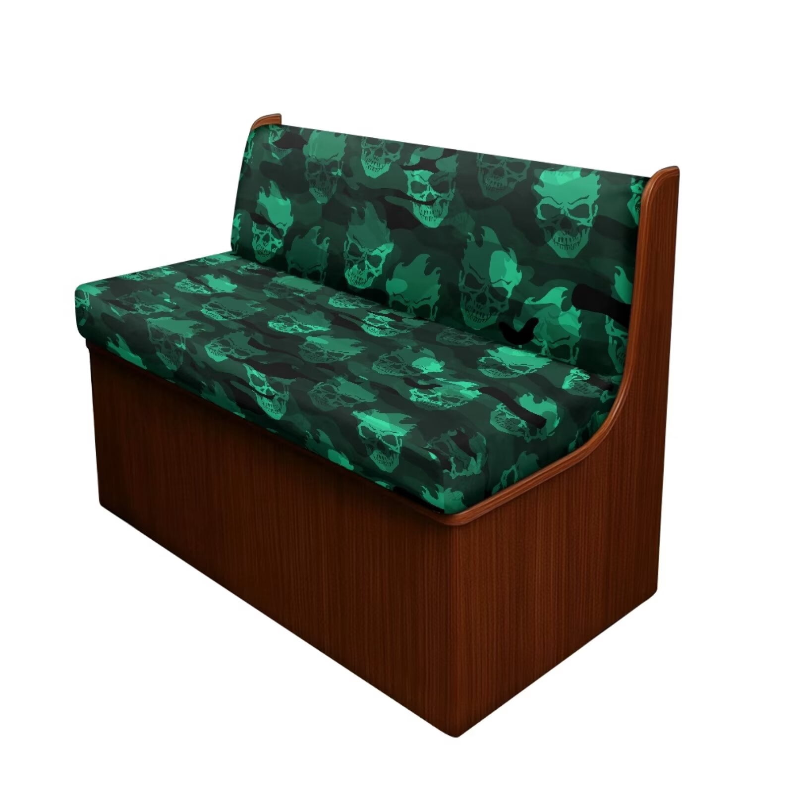 Chririnla Green Flame Skull Print Full Coverage Camper Cushion Covers ...