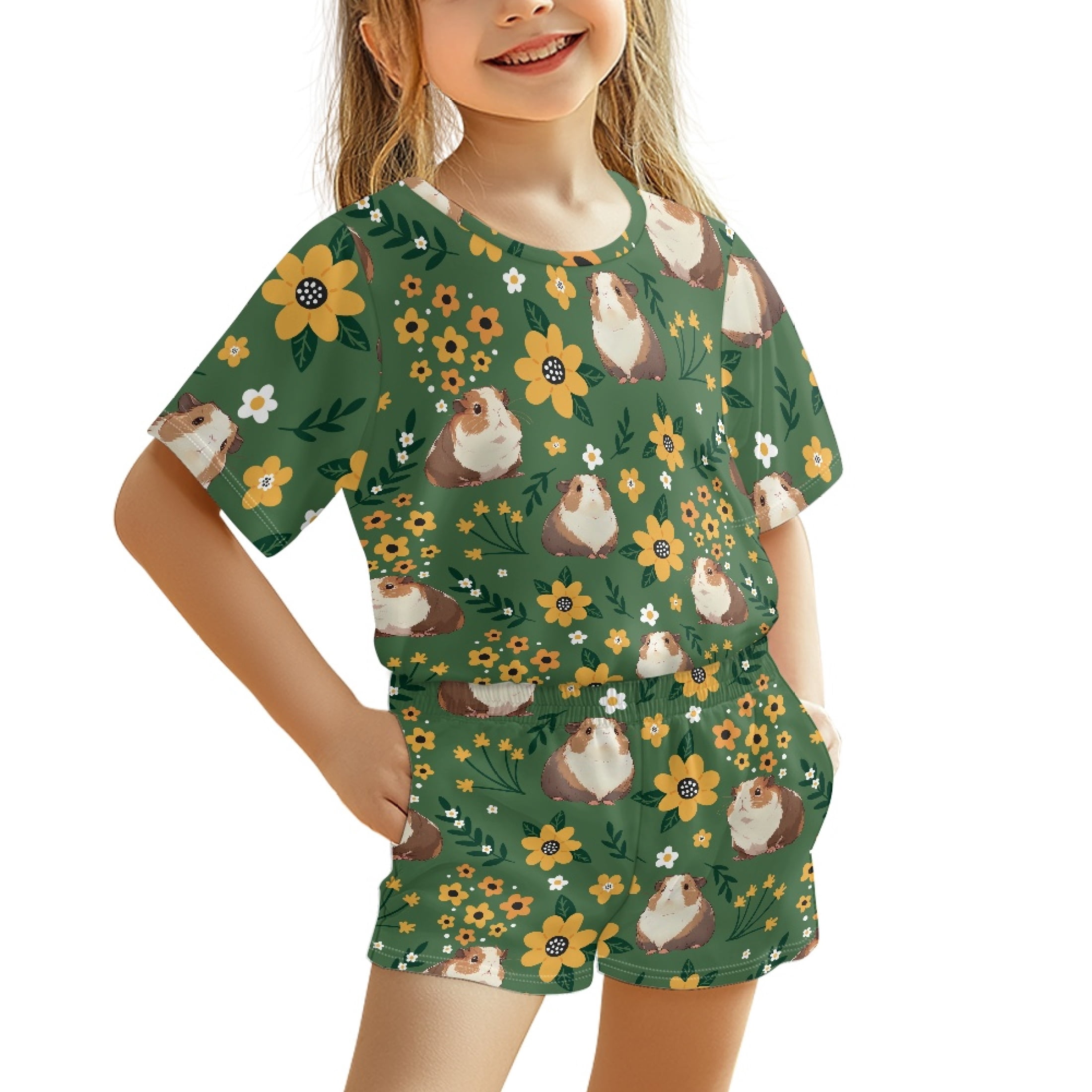 Chririnla Hamster Flowers Kids Summer Outfit for Kindergarten Vacation ...