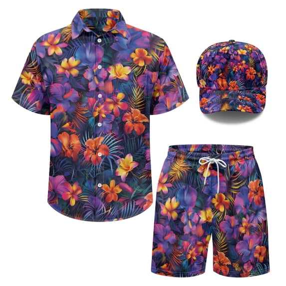Chririnla Men’s Hawaiian Matching Sets Summer Beach 2Piece Outfit ...
