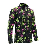 Chririnla Mens 1/4 Zip Pullover Golf Athletic Shirts Green Skull ...