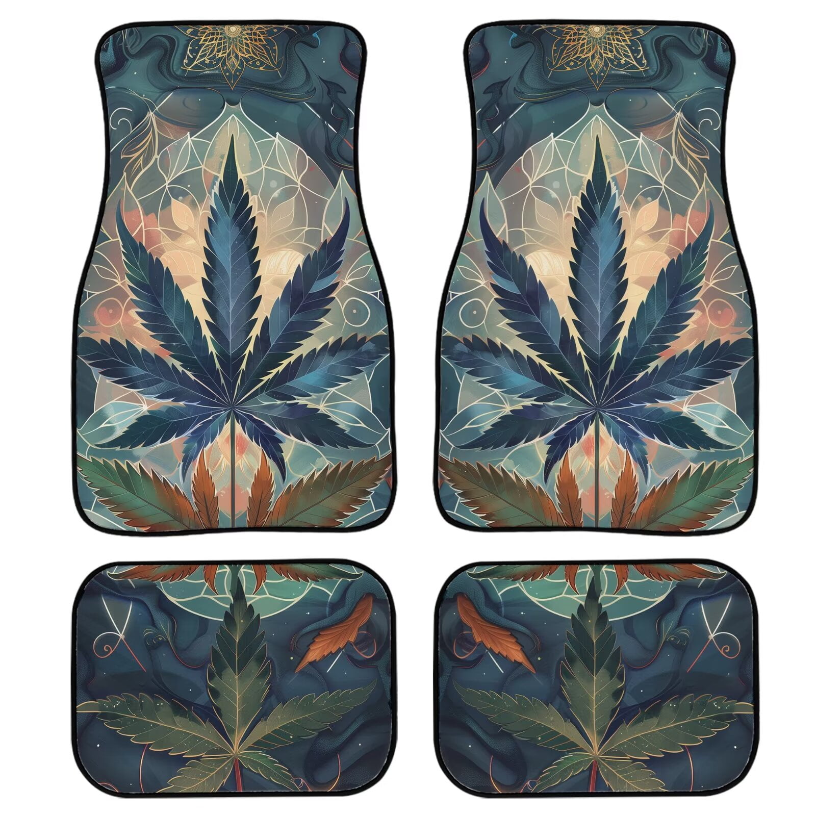 Chririnla Mystery Maple Leaf Heavy Duty Rubber Floor Mats for Car SUV ...
