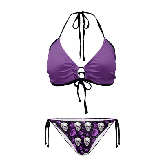 Chririnla Quick Dry Two Piece Triangle Swimsuit for Party Spandex ...