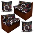 Chririnla RV Dinette Cushion Covers Booth Set Spiral Music Note RV Seat ...