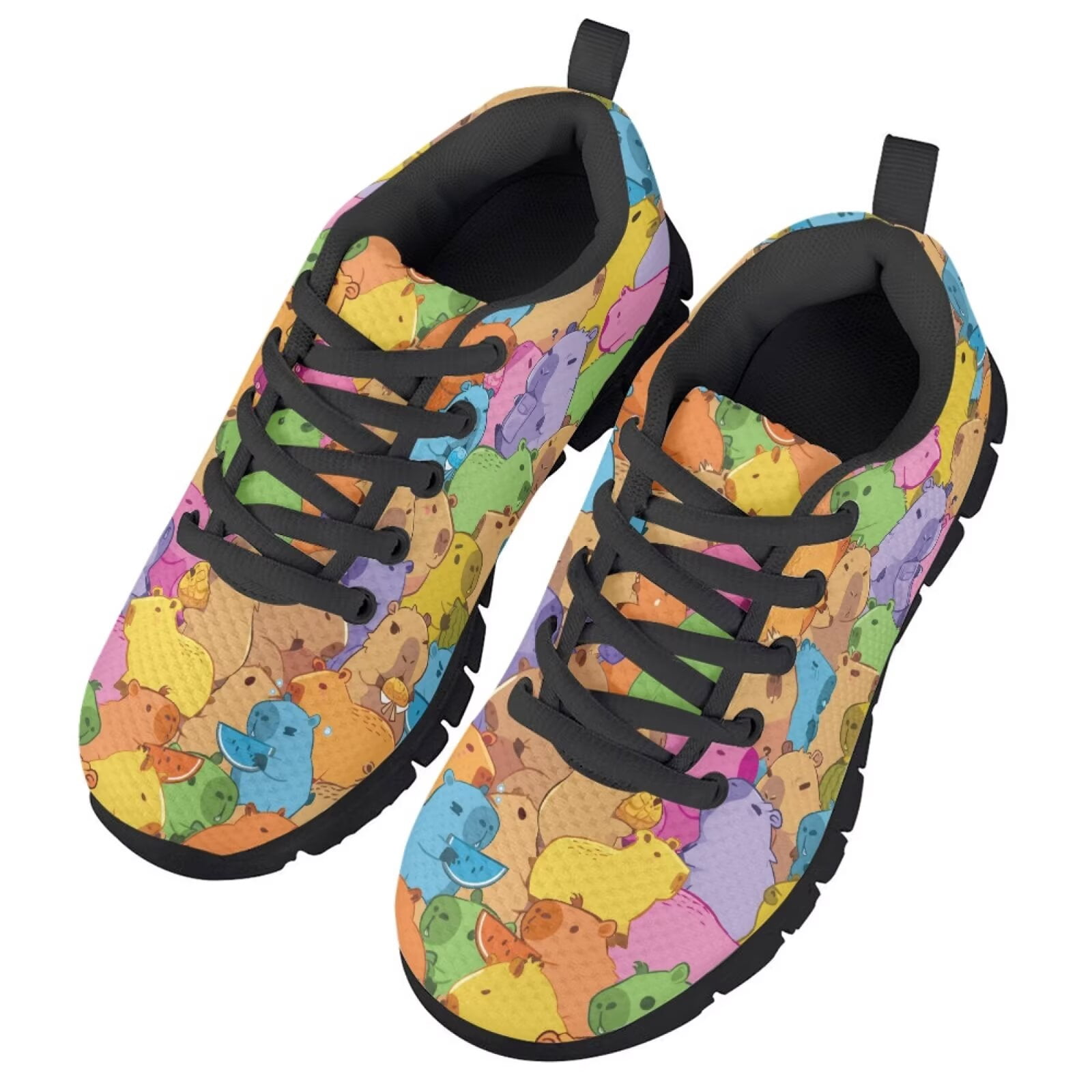 Chririnla Rainbow Capybara Shoes Boys Girls Slip on Sneakers Cartoon ...