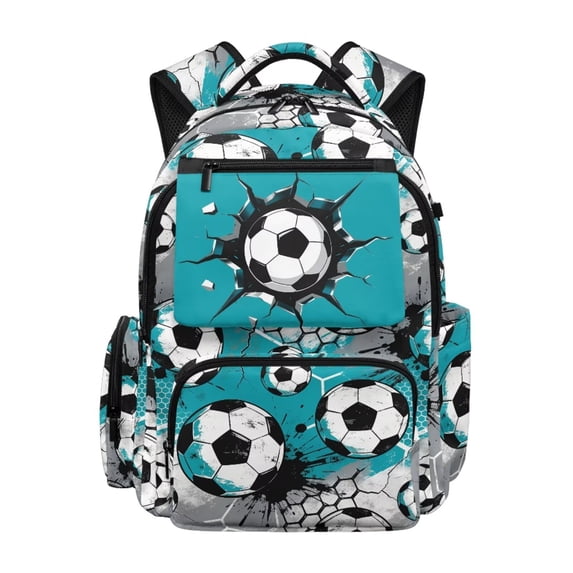 Chririnla Soccer School Backpack for Boys 17 Inch Bookbag for ...