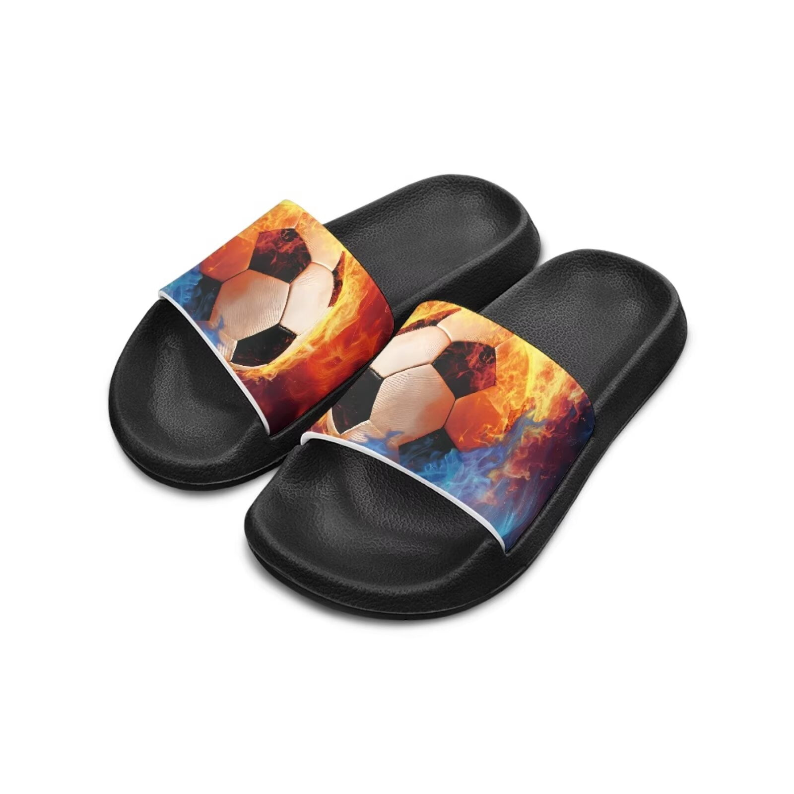Chririnla Soccer Water Fire Kids Summer Slippers Boys House Slippers ...