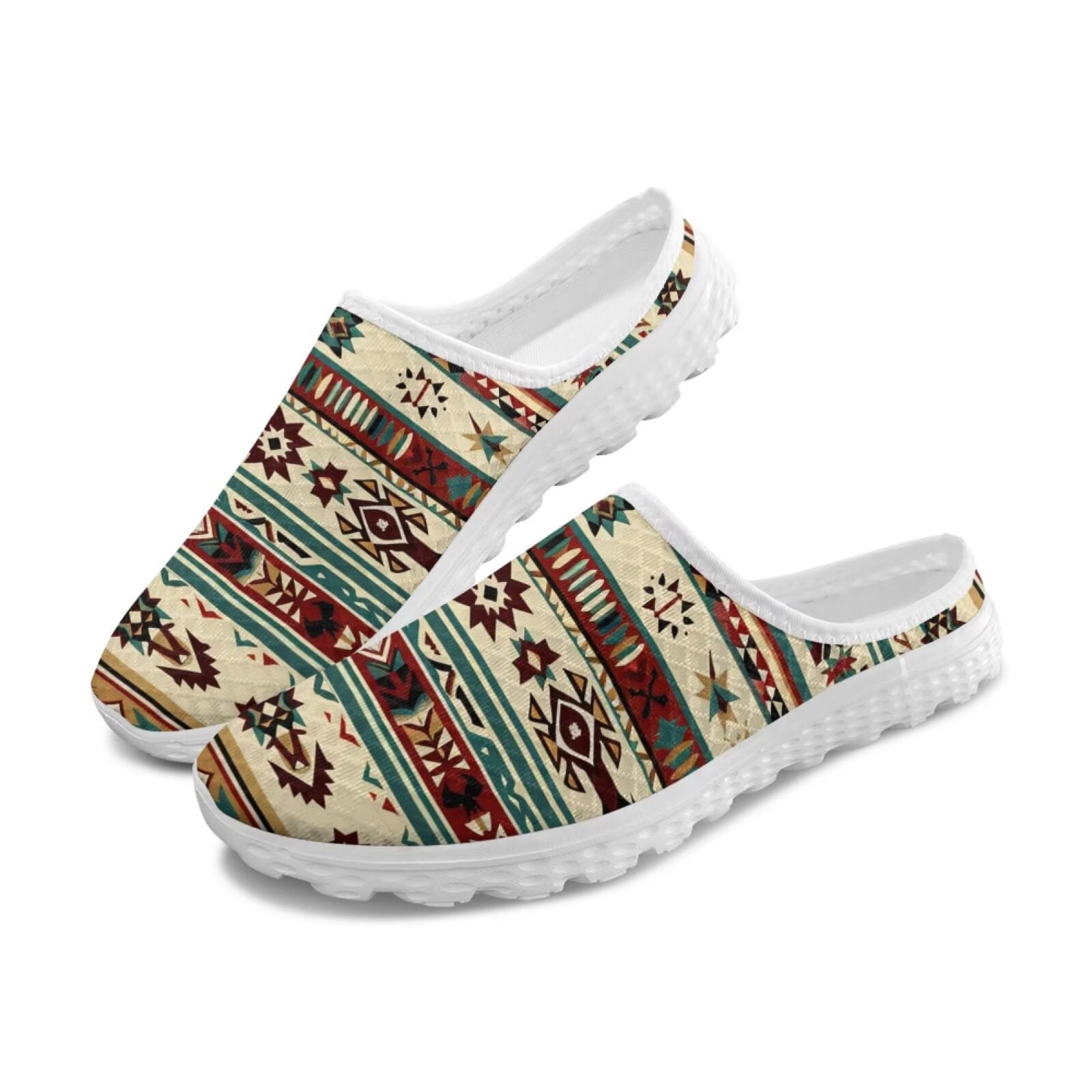 Chririnla Southwestern Tribal Aztec Mesh Sneaker for Women Cartoon ...
