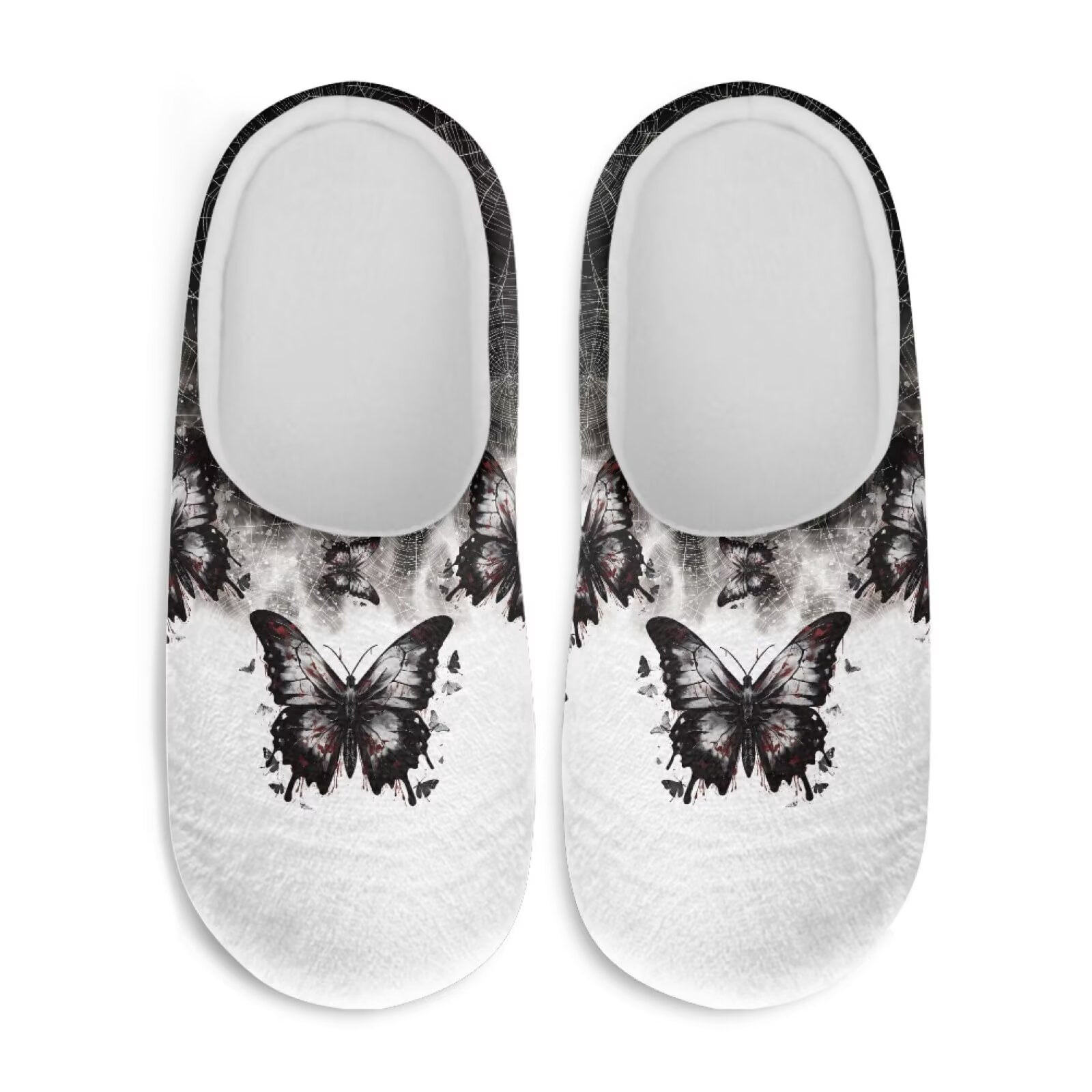 Chririnla Spider Web Butterfly House Shoes Anti-slip Non-slip Slip On ...