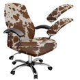 Chririnla Stretch Computer Office Chair Cover Universal 3Pcs Rotating ...