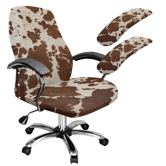 Chririnla Stretch Computer Office Chair Cover Universal 3Pcs Rotating ...