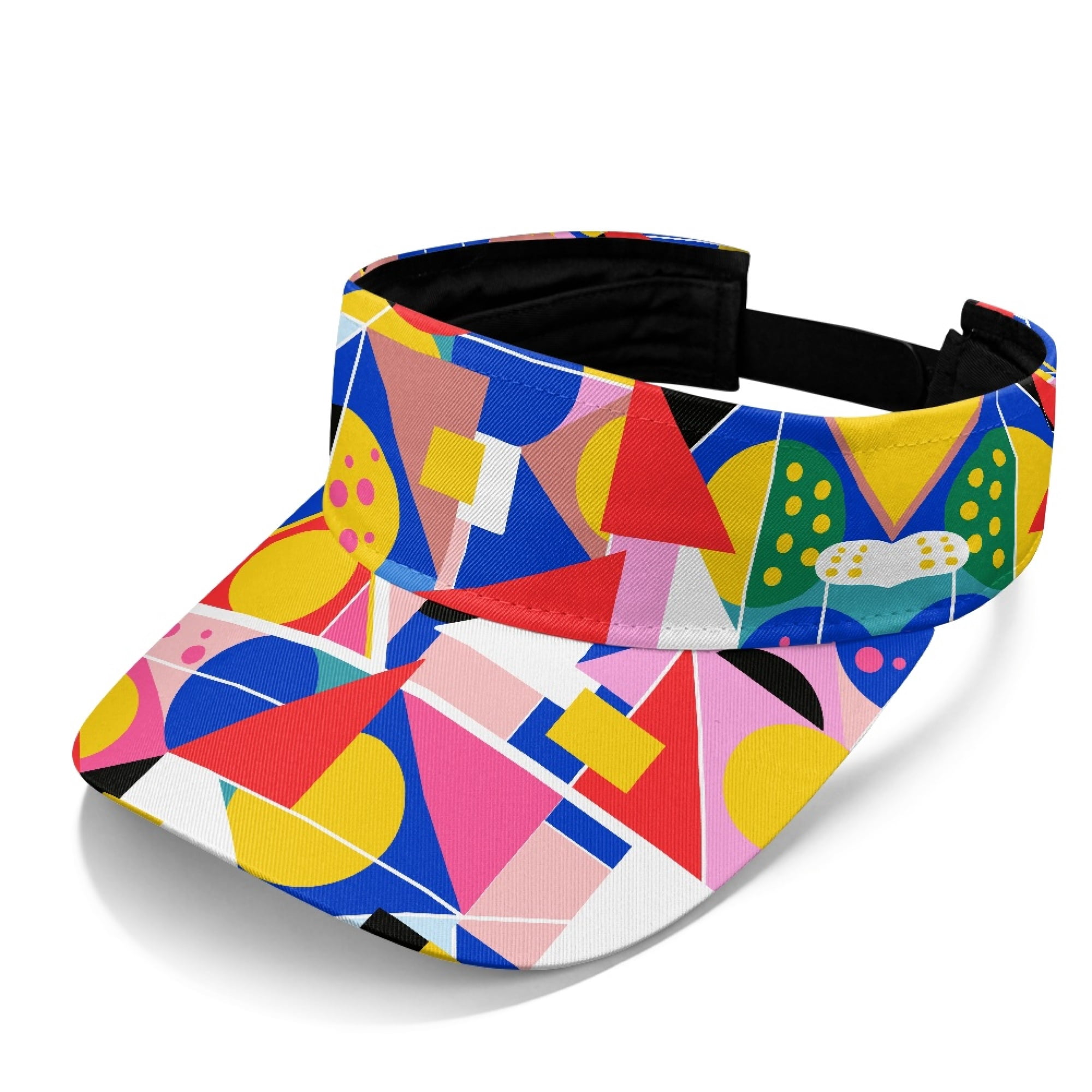 Chririnla Sun Visor Cap with Colorful Geometric Design, Visor Hat for ...