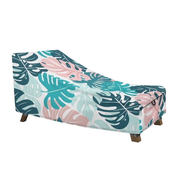 Chririnla Tropical Leaves Black Pool Lounge Chaise Cover,Hawaiian ...