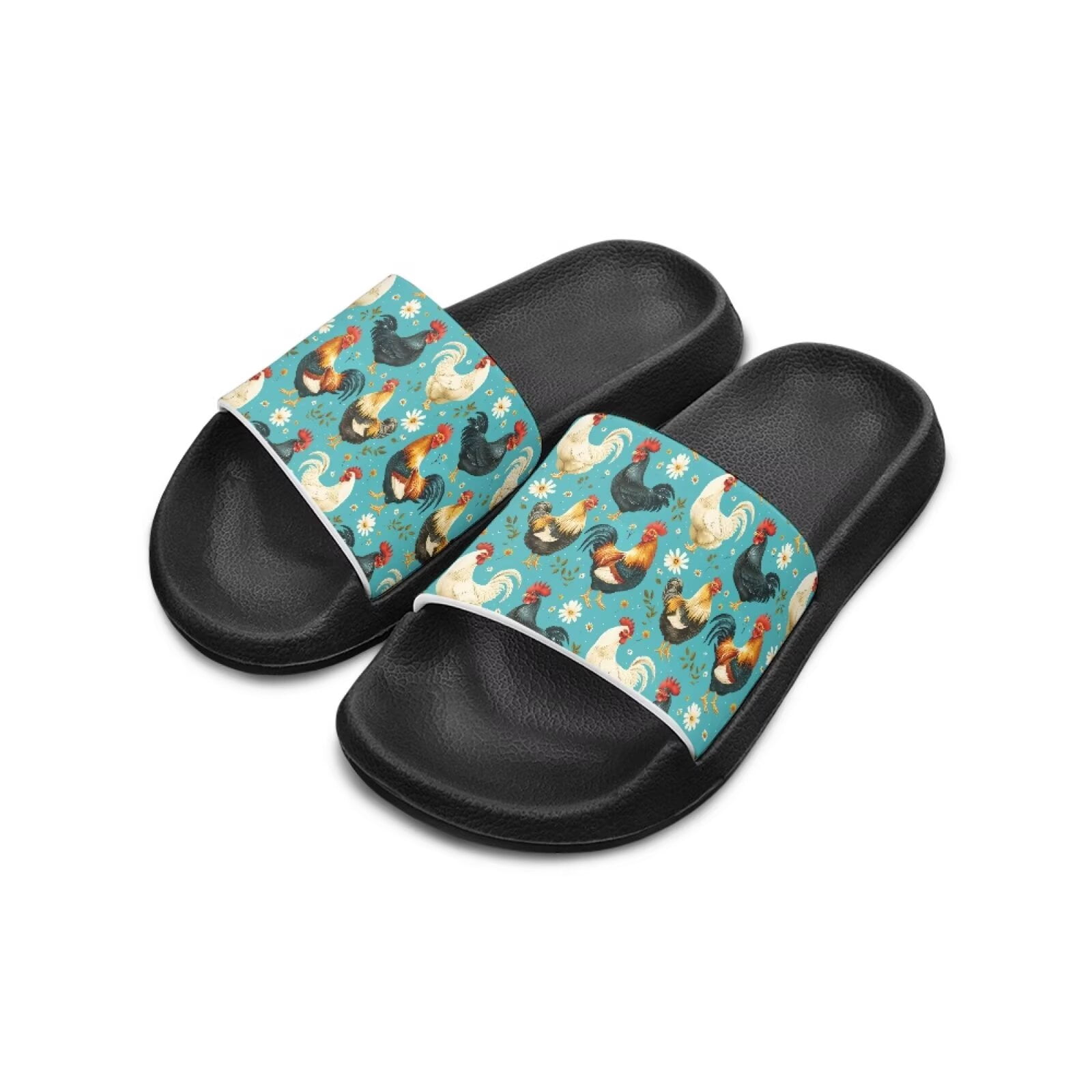 Chririnla Vintage Chicken Print Kids Summer Slippers Girls House ...