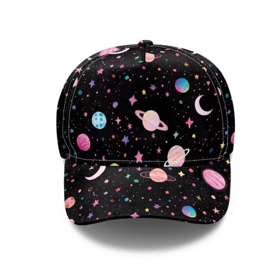 Chririnla Women's Baseball Cap, Galaxy Planet Print Breathable Back ...