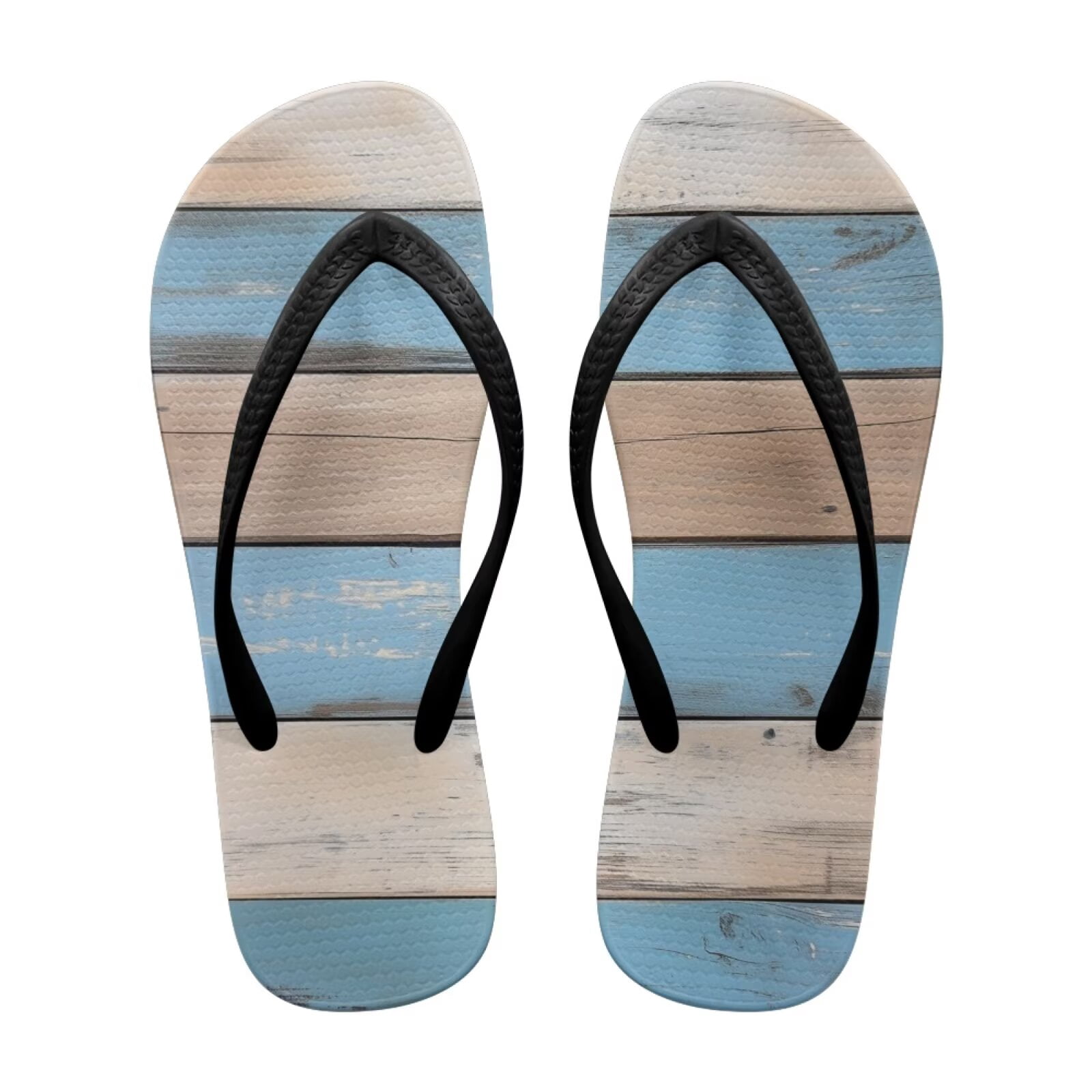 Chririnla Womens Beach Wooden Board Flip Flops Cushion Yoga Mat Footbed ...