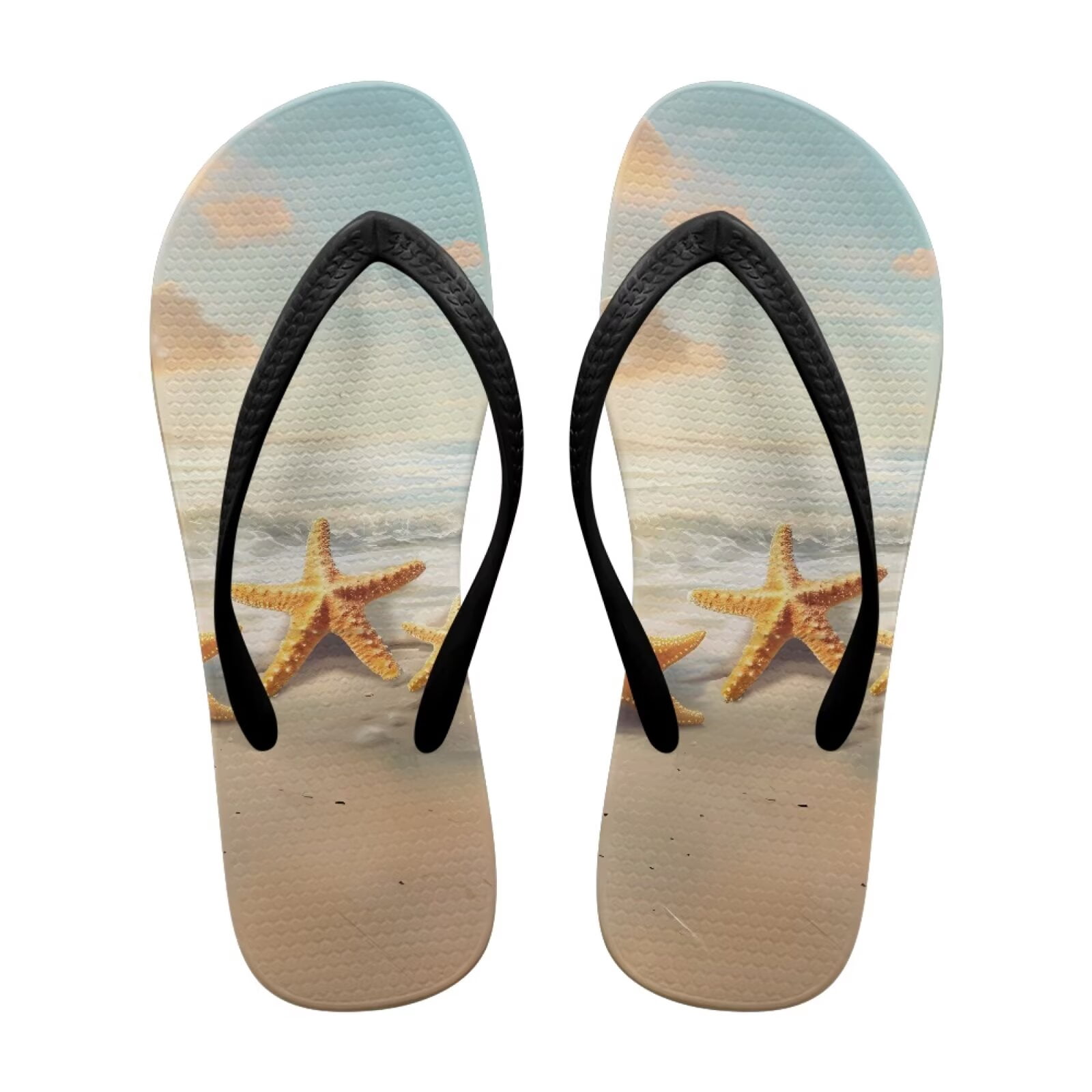 Chririnla Womens Tropical Beach Starfish Flip Flop Slippers Slip On ...