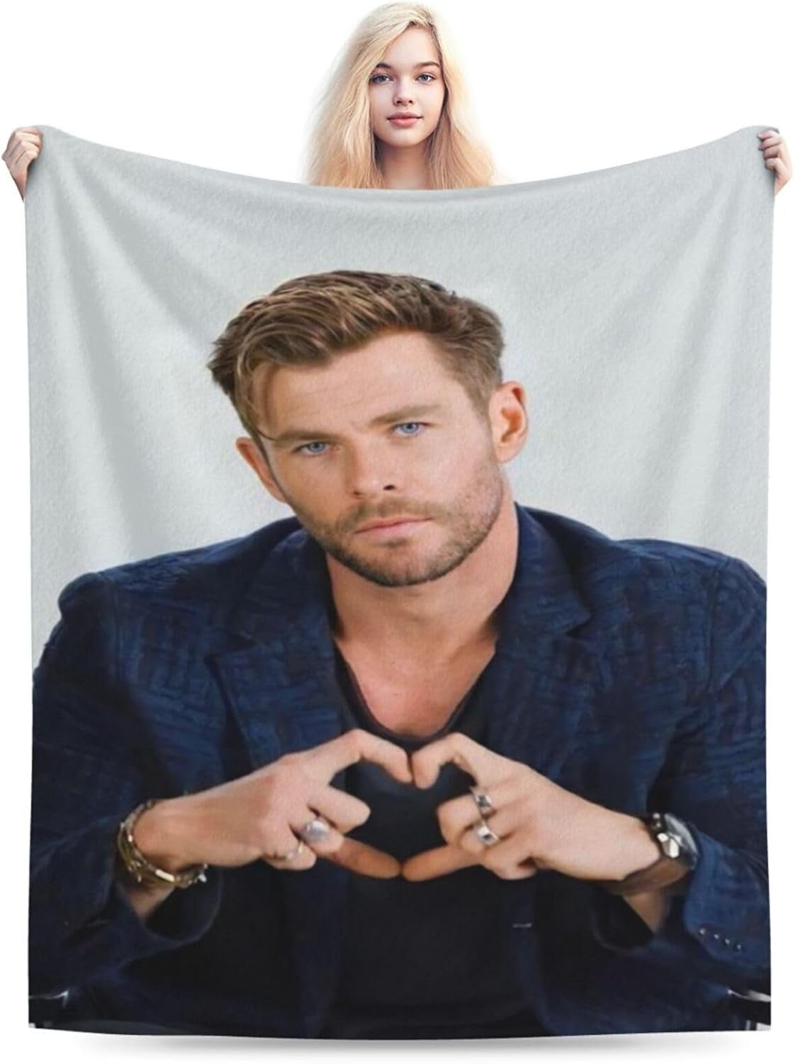 Chris Actor Hemsworth Throw Blanket Flannel Blanket Warm Soft ...