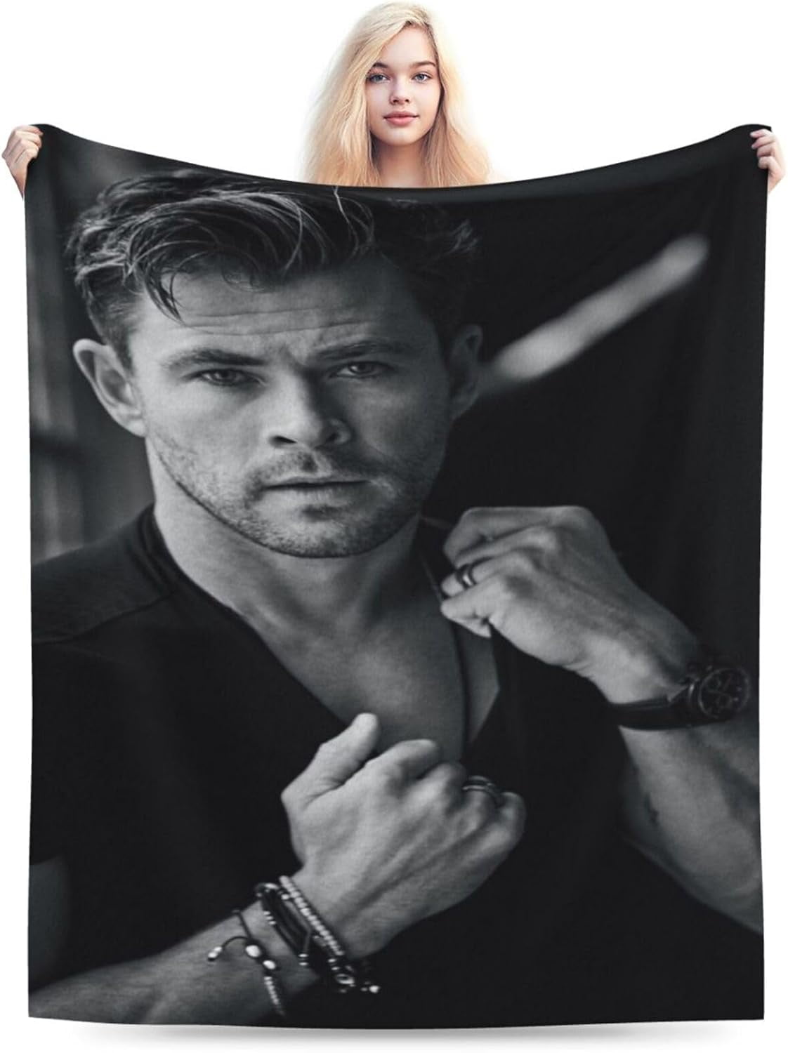 Chris Actor Hemsworth Throw Blanket Flannel Blanket Warm Soft ...