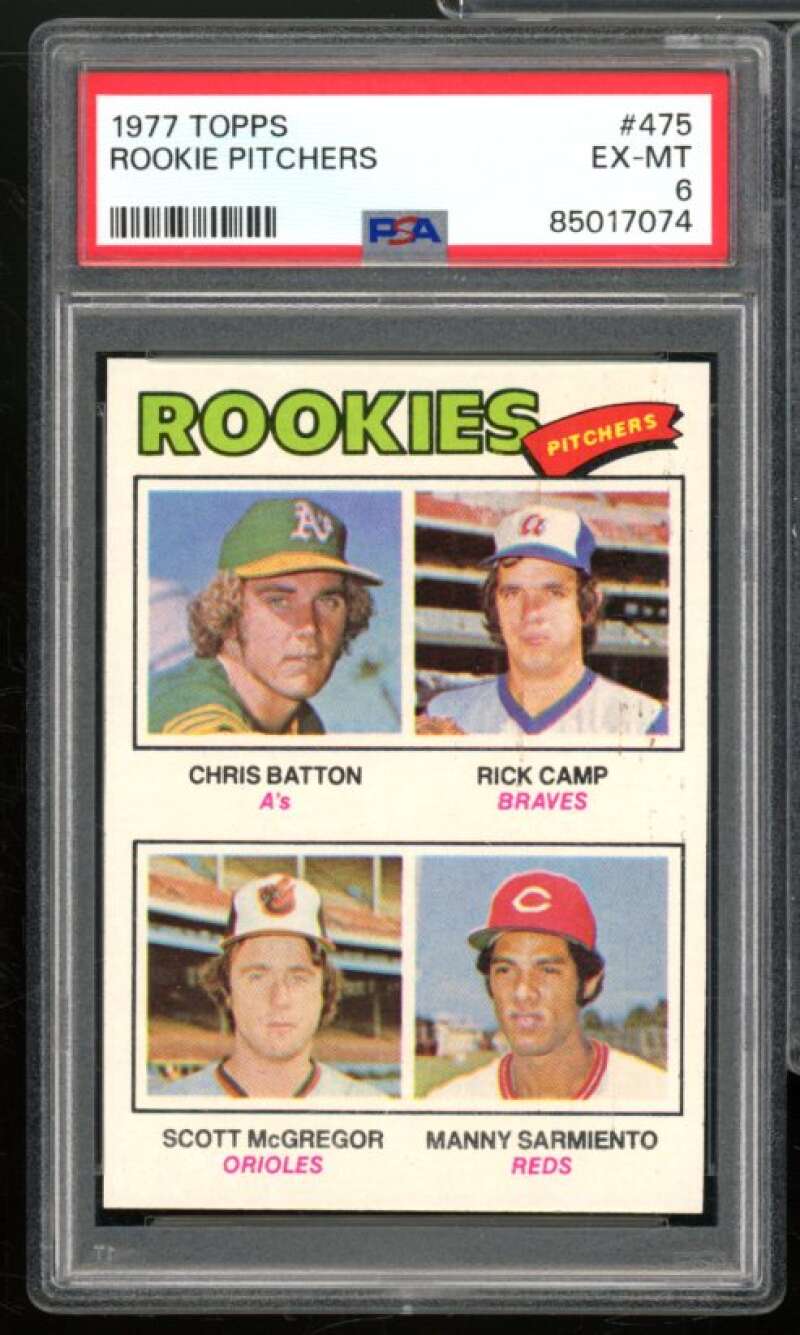 Chris Batton/Rick Camp/Scott McGregor/Manny Sarmiento RC 1977 Topps ...