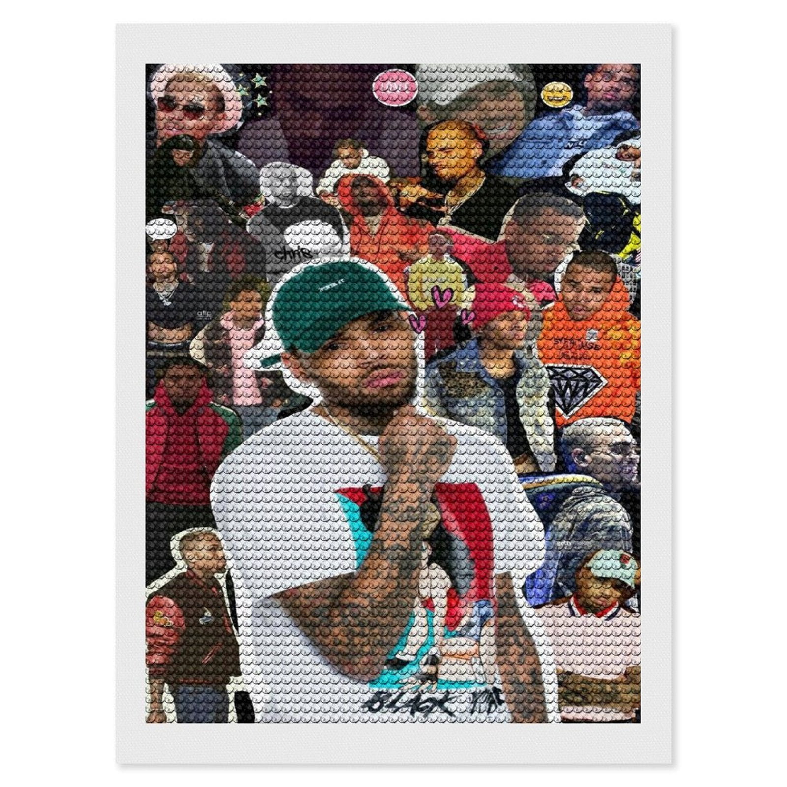 Chris Bro-w Diamond Art Kits for Adults Kids DIY 5D Round Full Drill Diamond Art,Very Suitable ...