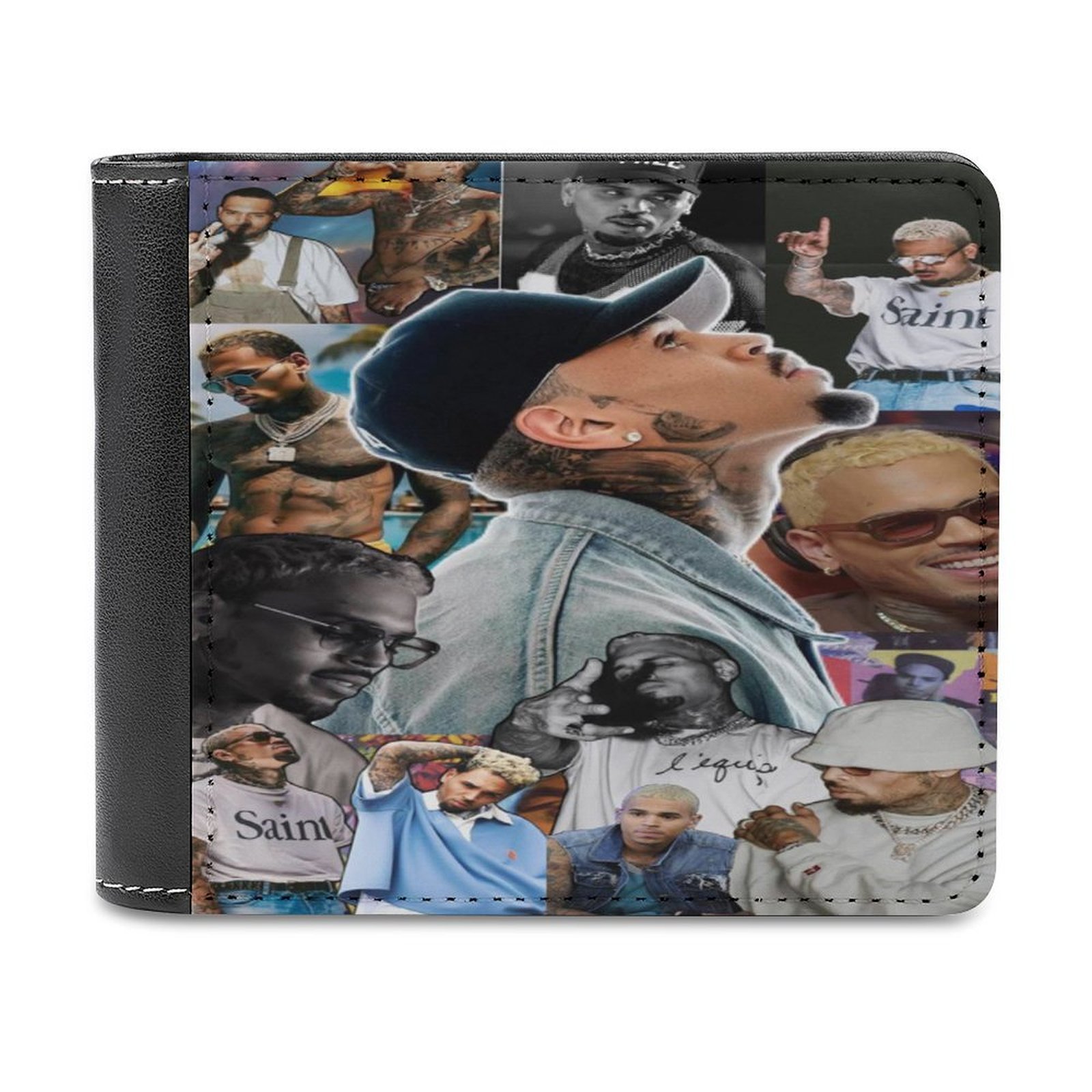 Chris Bro-w Wallet for Men Leather Purse Clutch Card Holders Travel ...