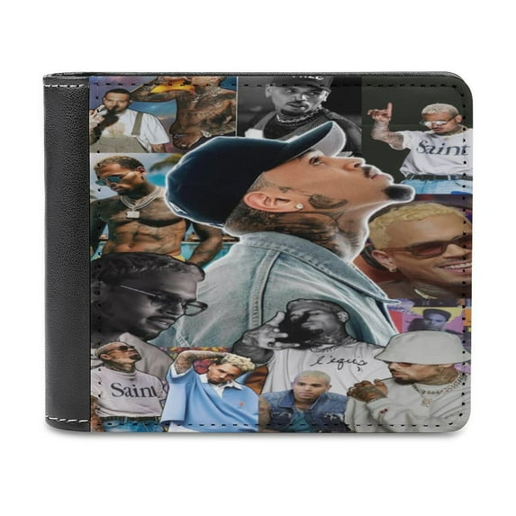 Chris Bro-w Wallet for Men Leather Purse Clutch Card Holders Travel ...