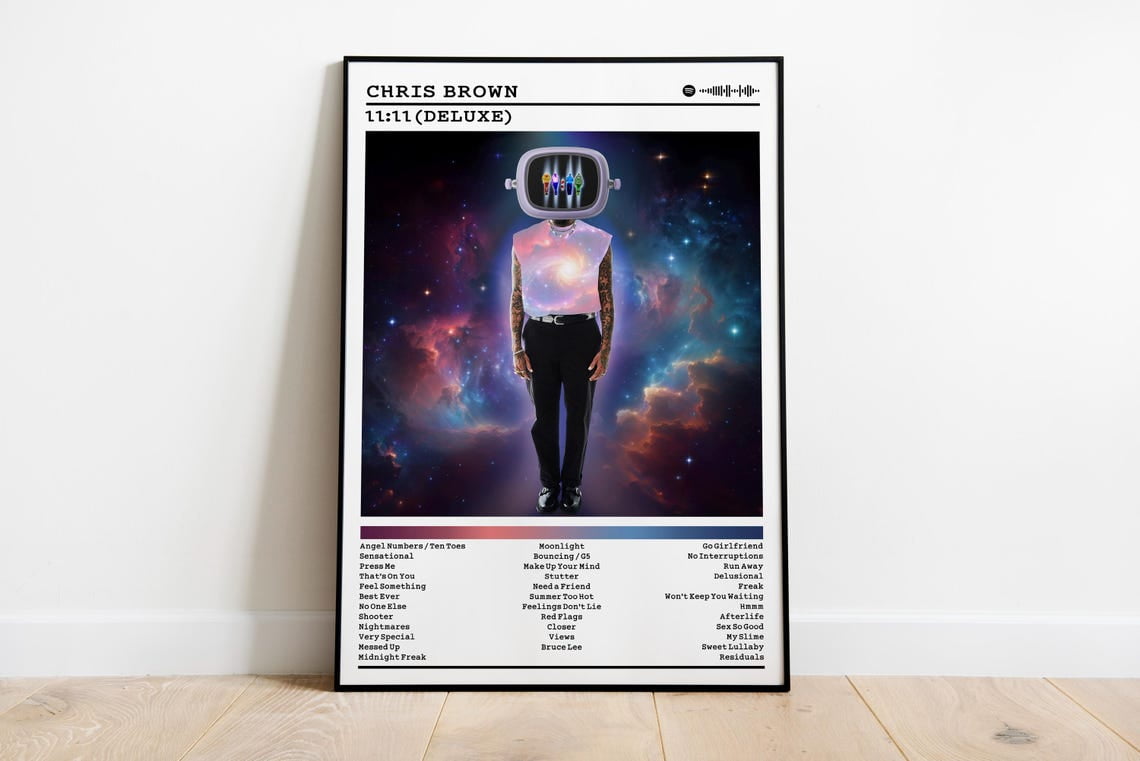 Chris Brown, 11:11 Deluxe, Album Prints, Wall Decor S, Album Cover, R&B ...