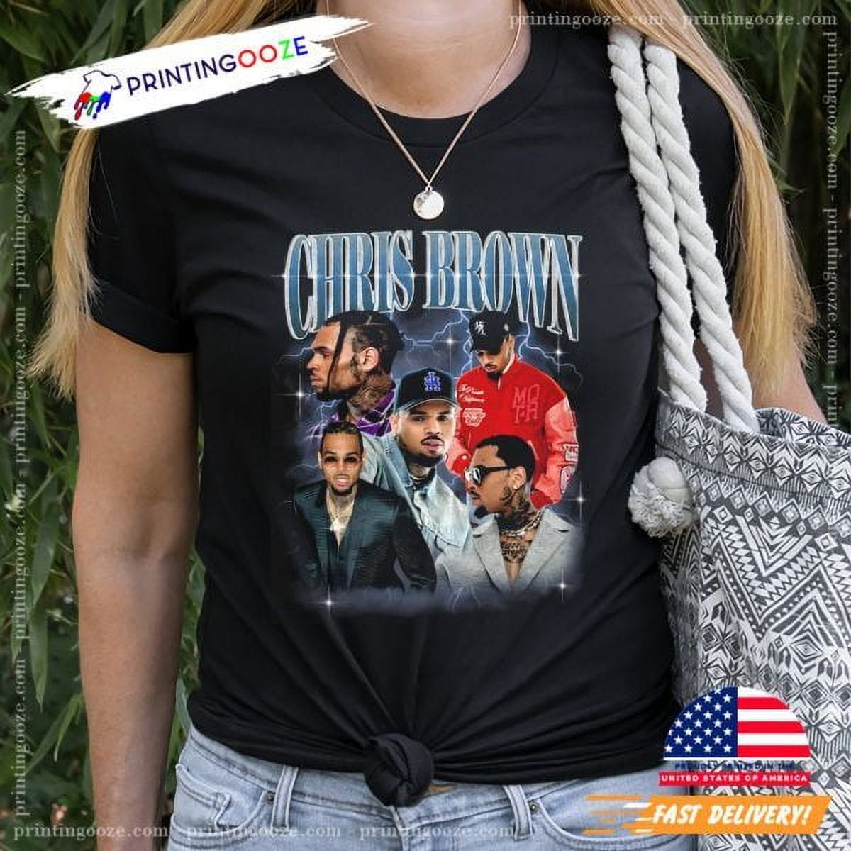 Chris Brown 1111 Breezy 90s Vintage Tee - Walmart.com