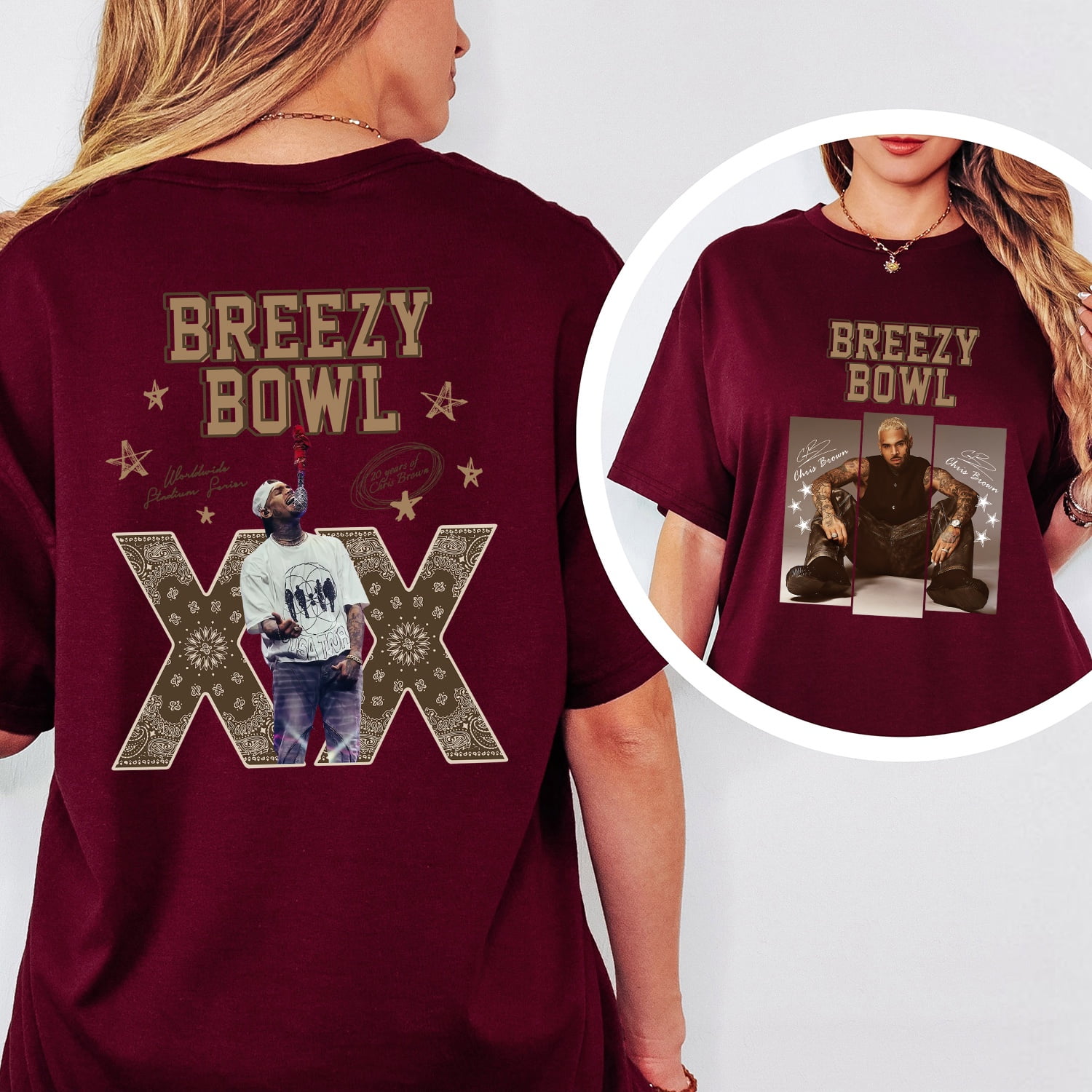Chris Brown 2025 Breezy Bowl XX T-Shirt, Chris Brown Album Shirt, Chris ...