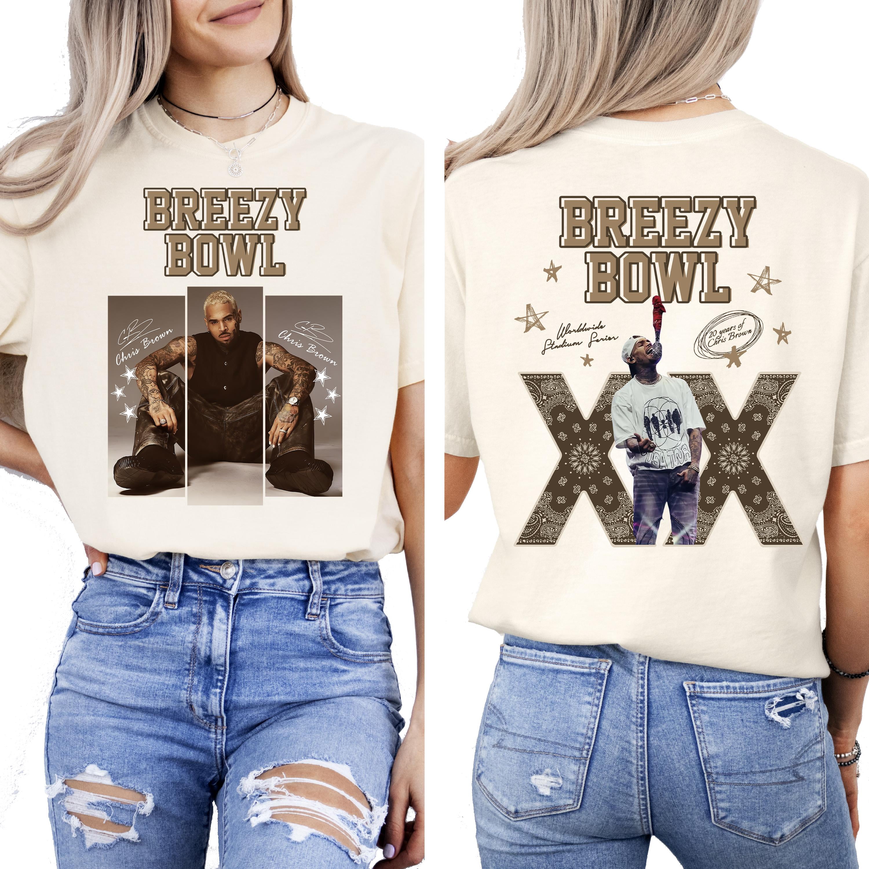 Chris Brown 2025 Breezy Bowl XX T-Shirt, Chris Brown Album Shirt, Chris ...