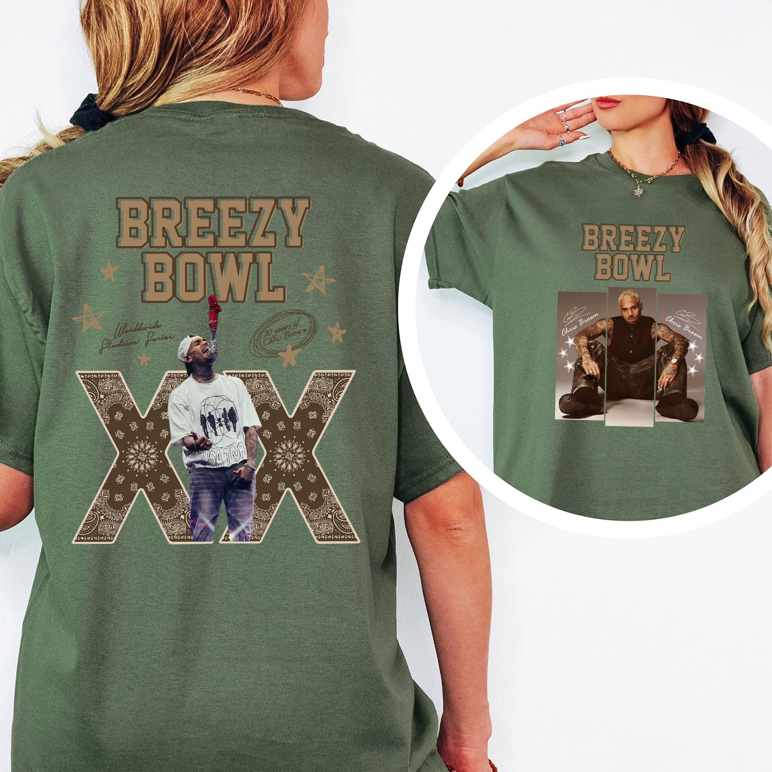 Chris Brown 2025 Breezy Bowl XX T-Shirt, Chris Brown Album Shirt, Chris ...
