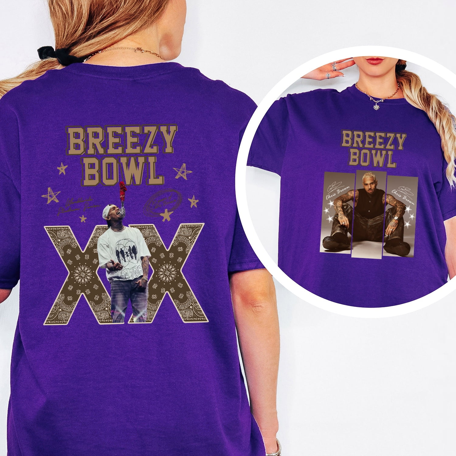 Chris Brown 2025 Breezy Bowl XX T-Shirt, Chris Brown Album Shirt, Chris ...