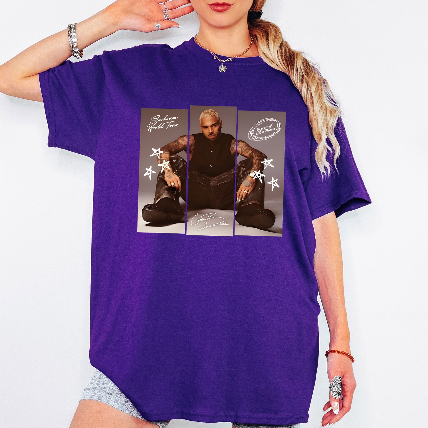 Chris Brown 2025 Breezy Bowl XX Tour Shirt, Vintage Concert T-Shirt ...