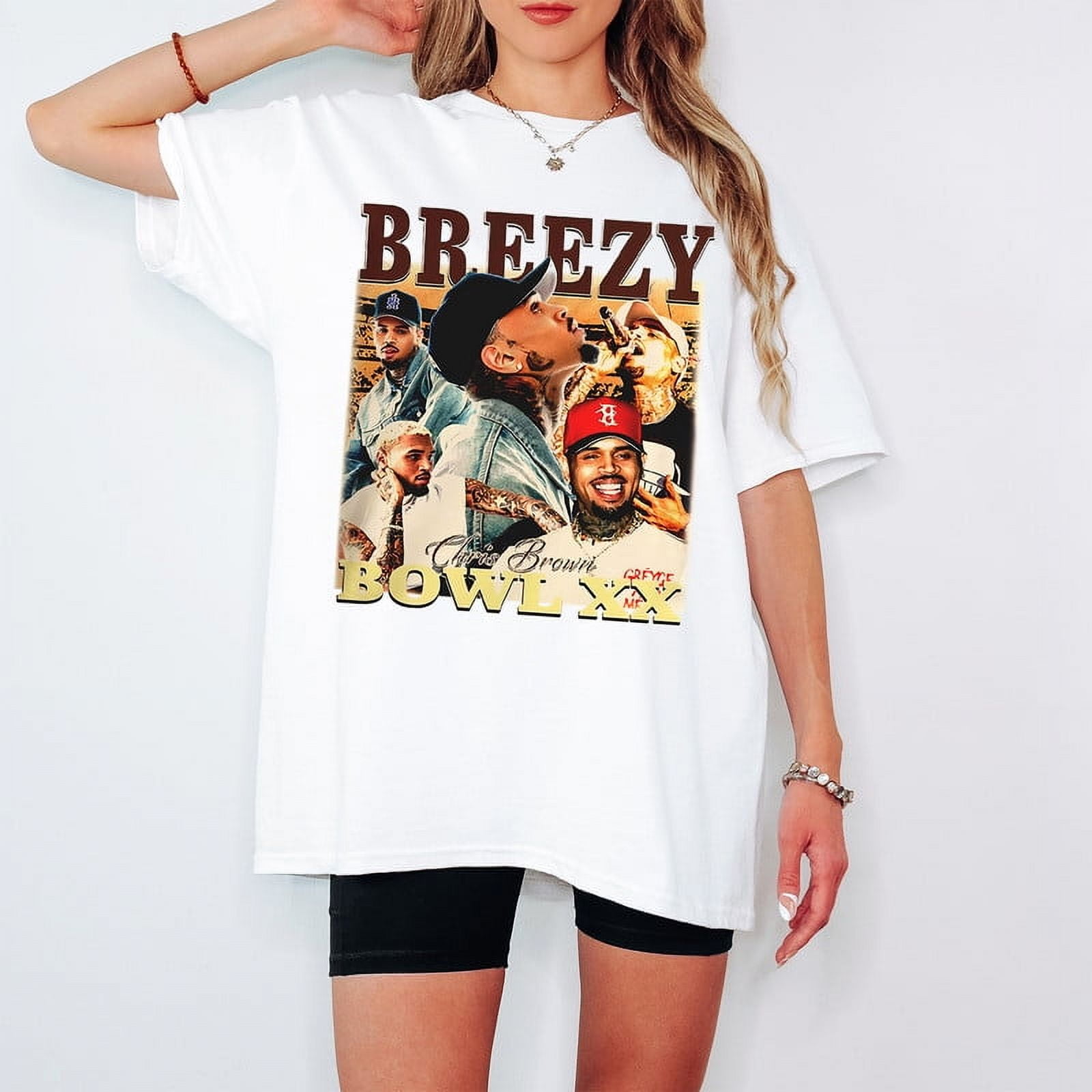 Chris Brown 2025 Breezy Bowl XX Tour T-Shirt - Vintage Style Graphic ...