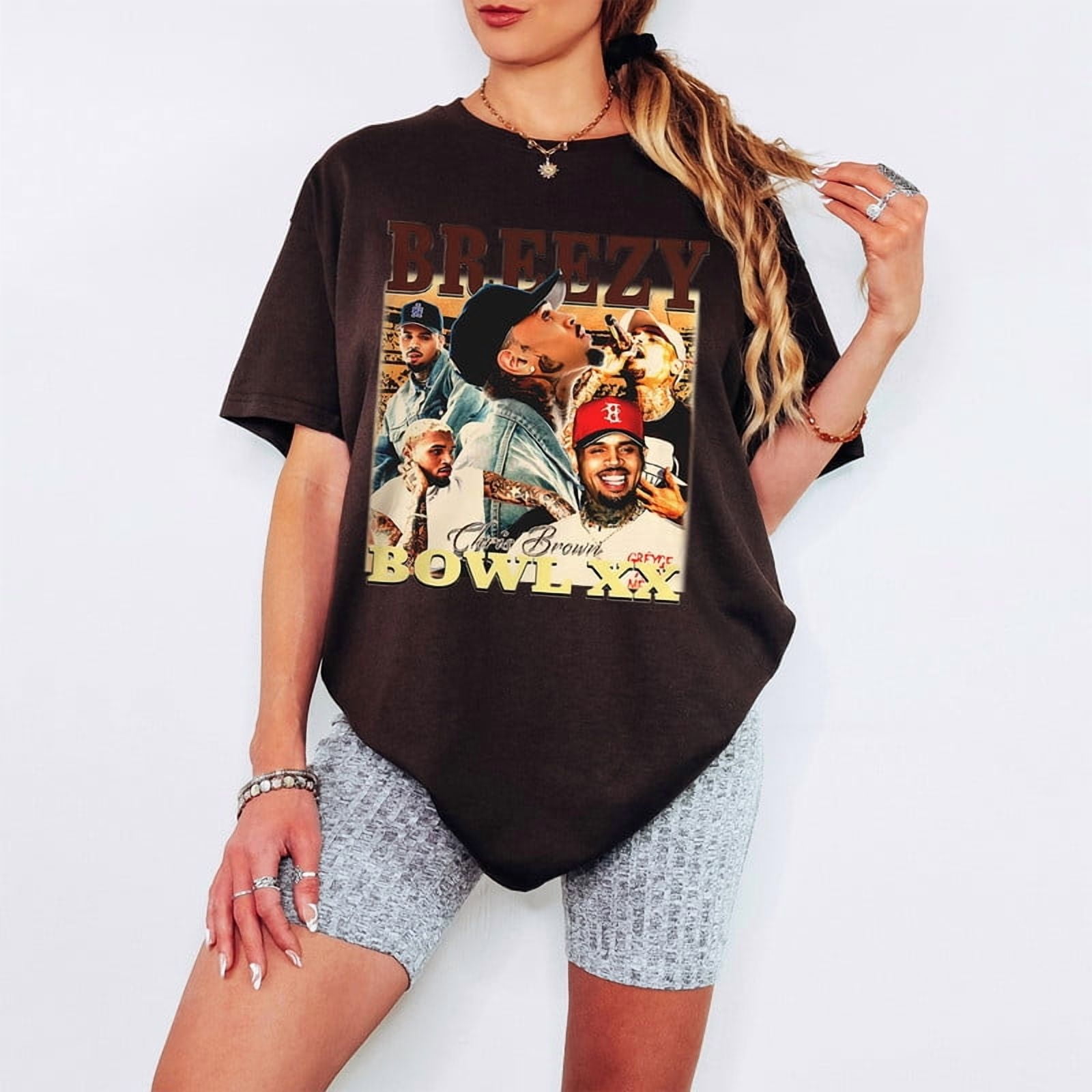 Chris Brown 2025 Breezy Bowl XX Tour T-Shirt - Vintage Style Graphic ...