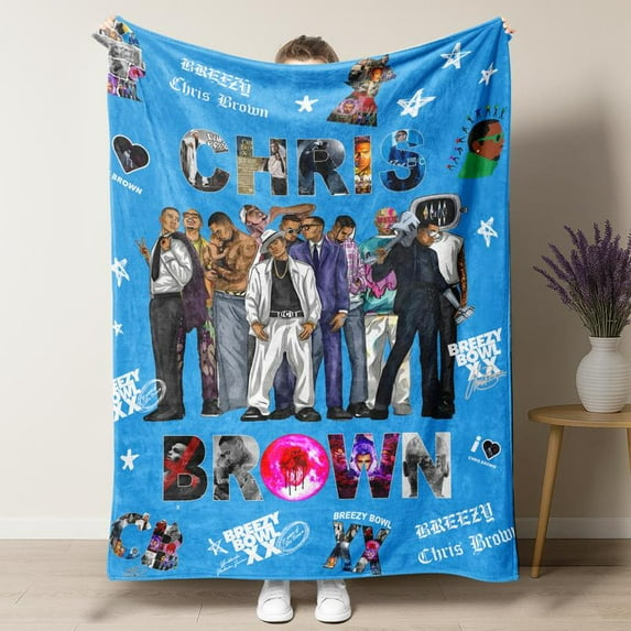 Chris Brown Blanket Album Cover for Fans Warm Cozy Flannel Blankets 90s ...