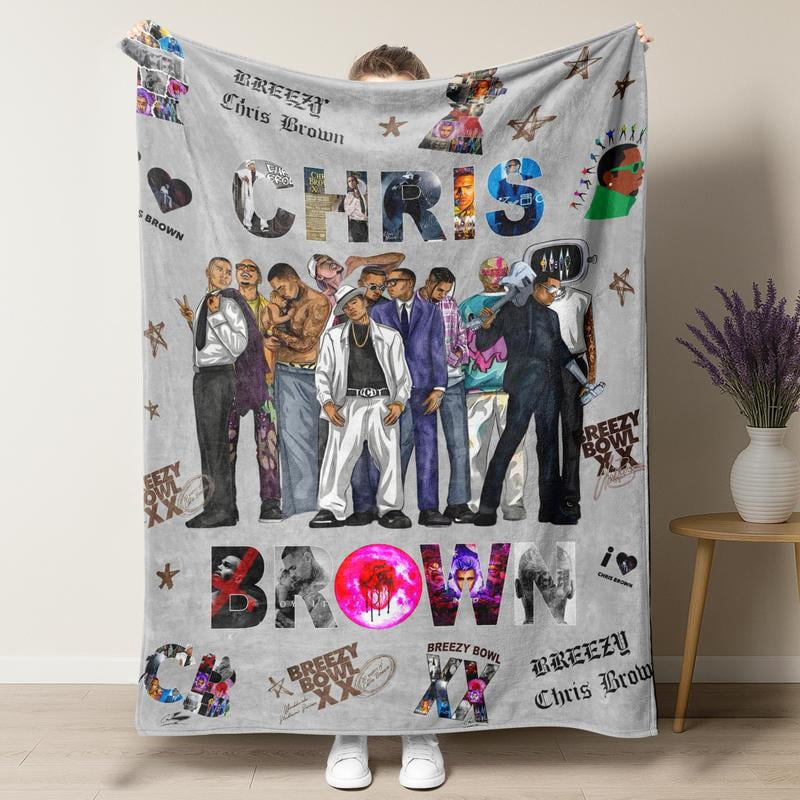 Chris Brown Blanket Album Cover for Fans Warm Cozy Flannel Blankets 90s ...