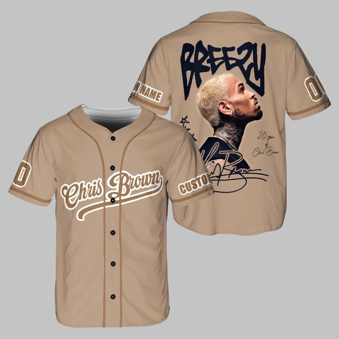 Chris Brown Breezy Bowl Baseball Jersey, Personalized Breezy Bowl XX 2025 Shirt, Breezy Bowl ...