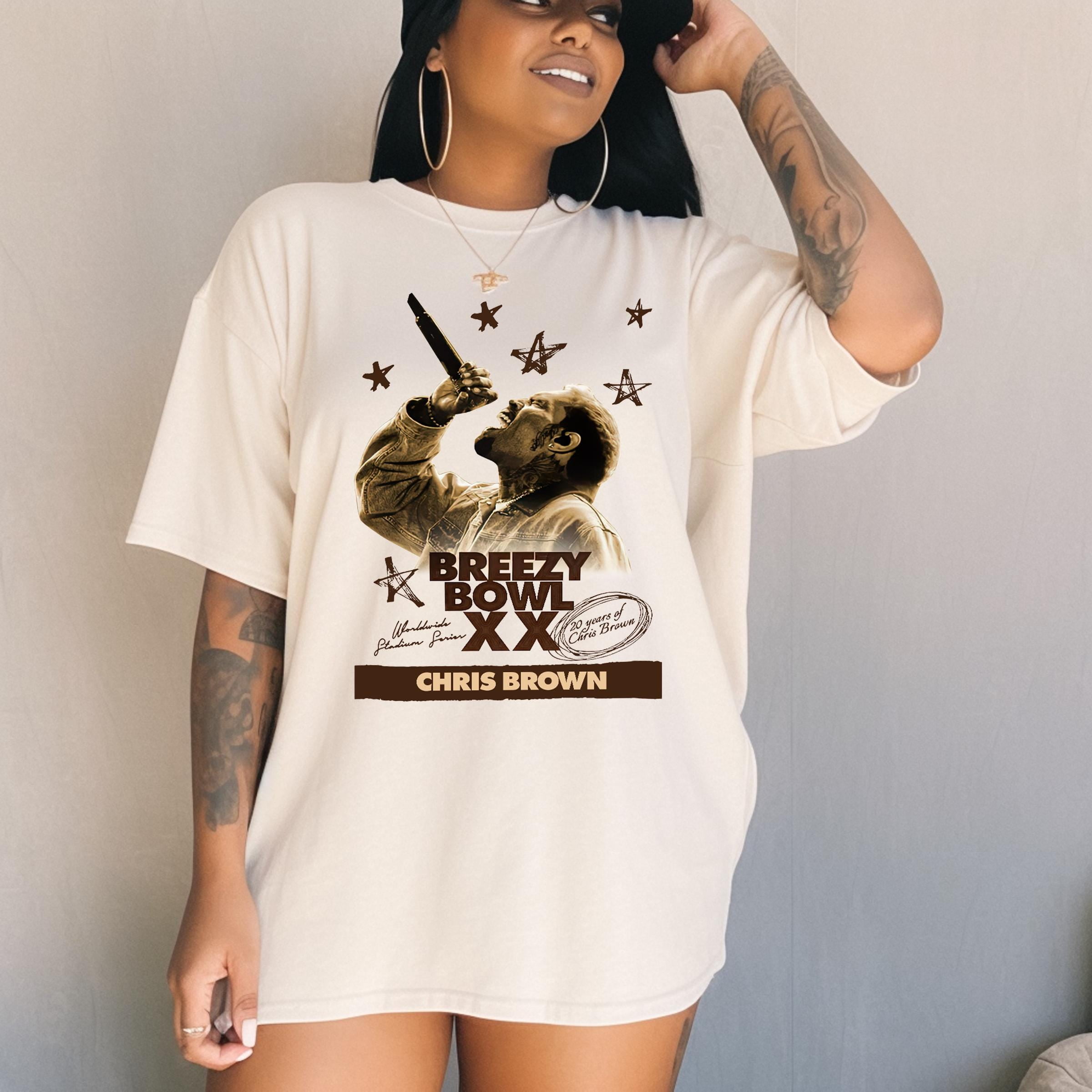 Chris Brown Breezy Bowl XX Shirt, Chris Brown Album Shirt, Cb Tour 2025 ...