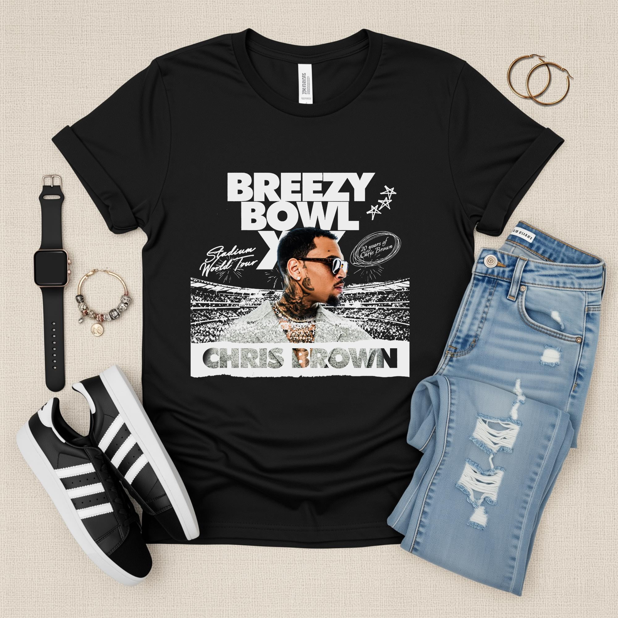 Chris Brown Breezy Bowl XX Shirts, Concert Shirts, Black Culture Shirts ...